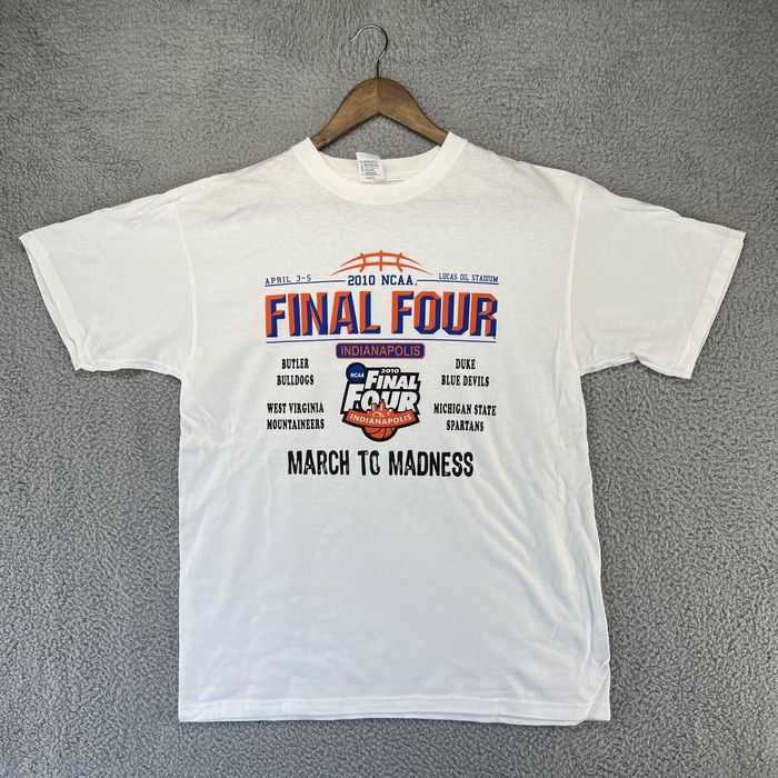 Vintage Final Four Shirt Men's Large White March Butler Duke Michigan ...