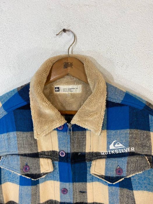 Quicksilver Quiksilver flannel zipper jacket fleece lining nice design ...
