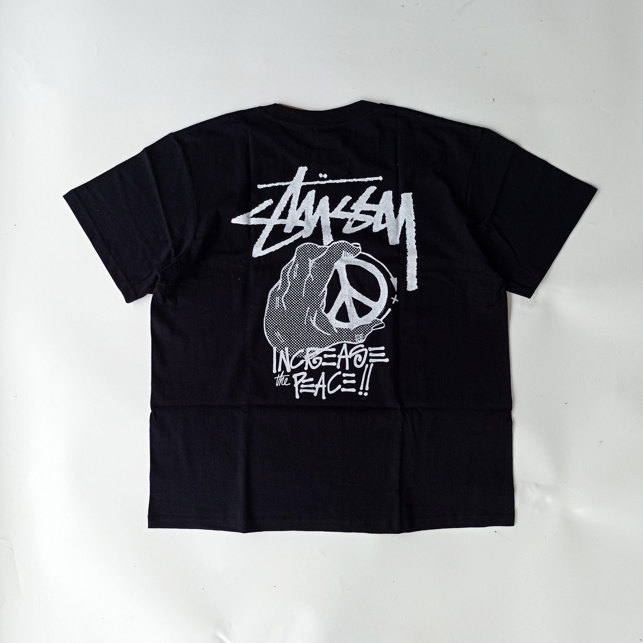 Stussy Stussy Hand Peace Pig. Dyed Tee Black | Grailed