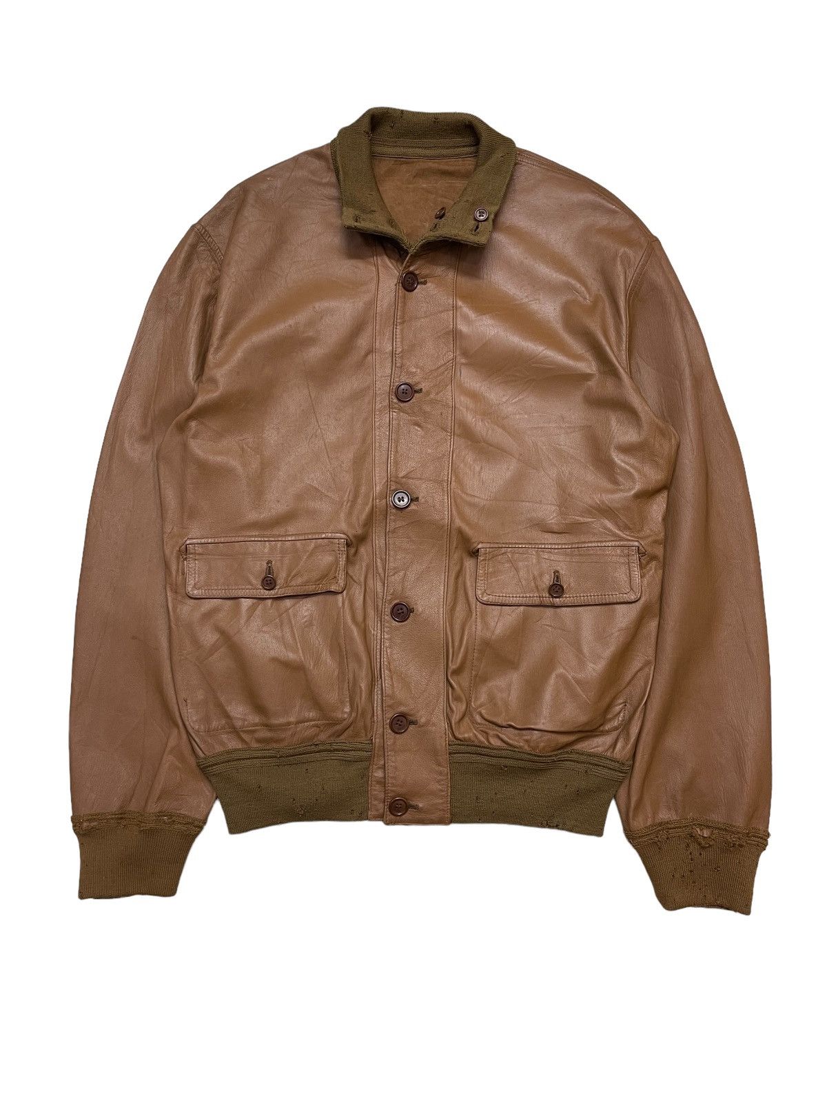 Leather Jacket × Vintage Vintage Schiatti Co Deer Leather Reversible ...