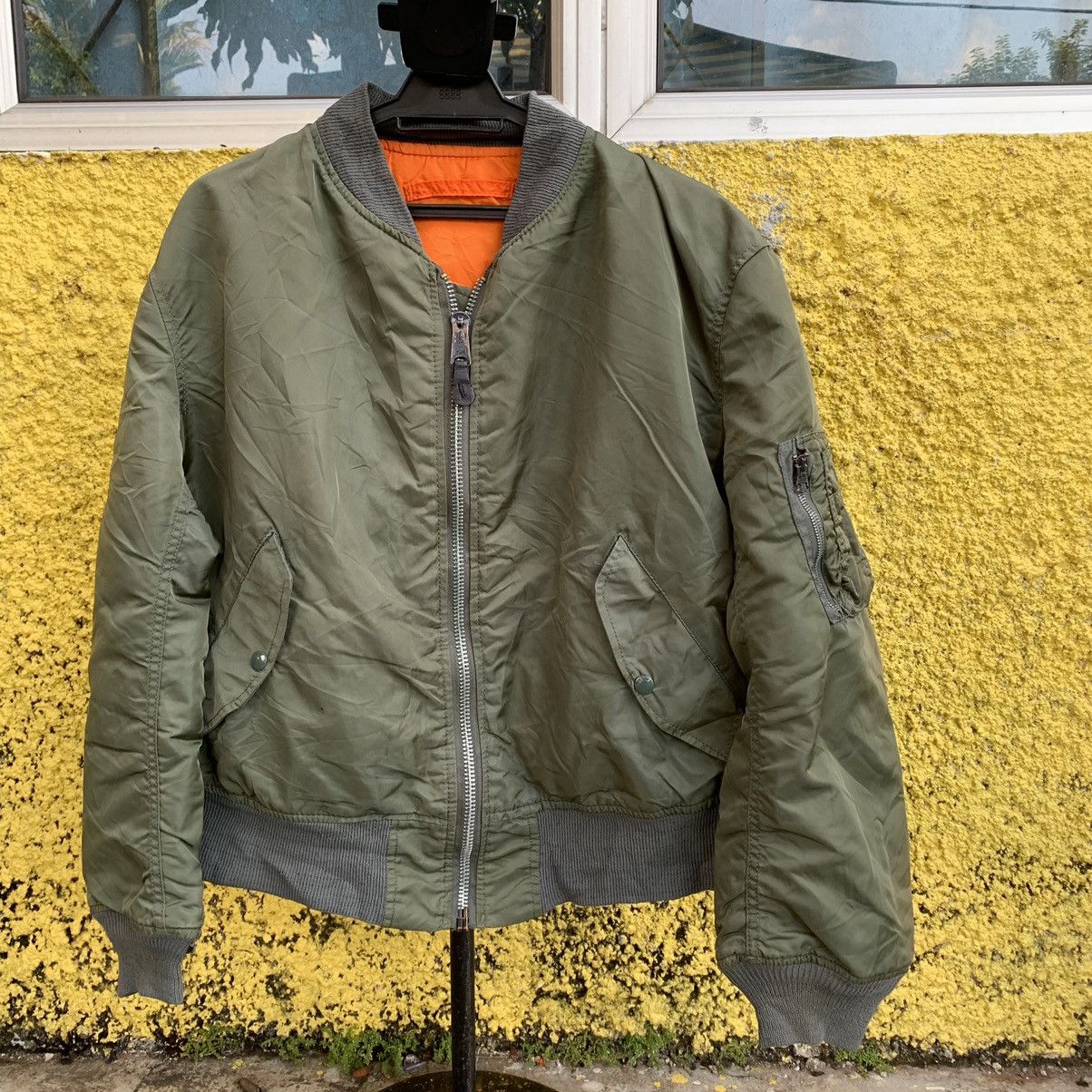 Alpha Industries × Bomber Jacket × Vintage Alpha Industries reversible ...