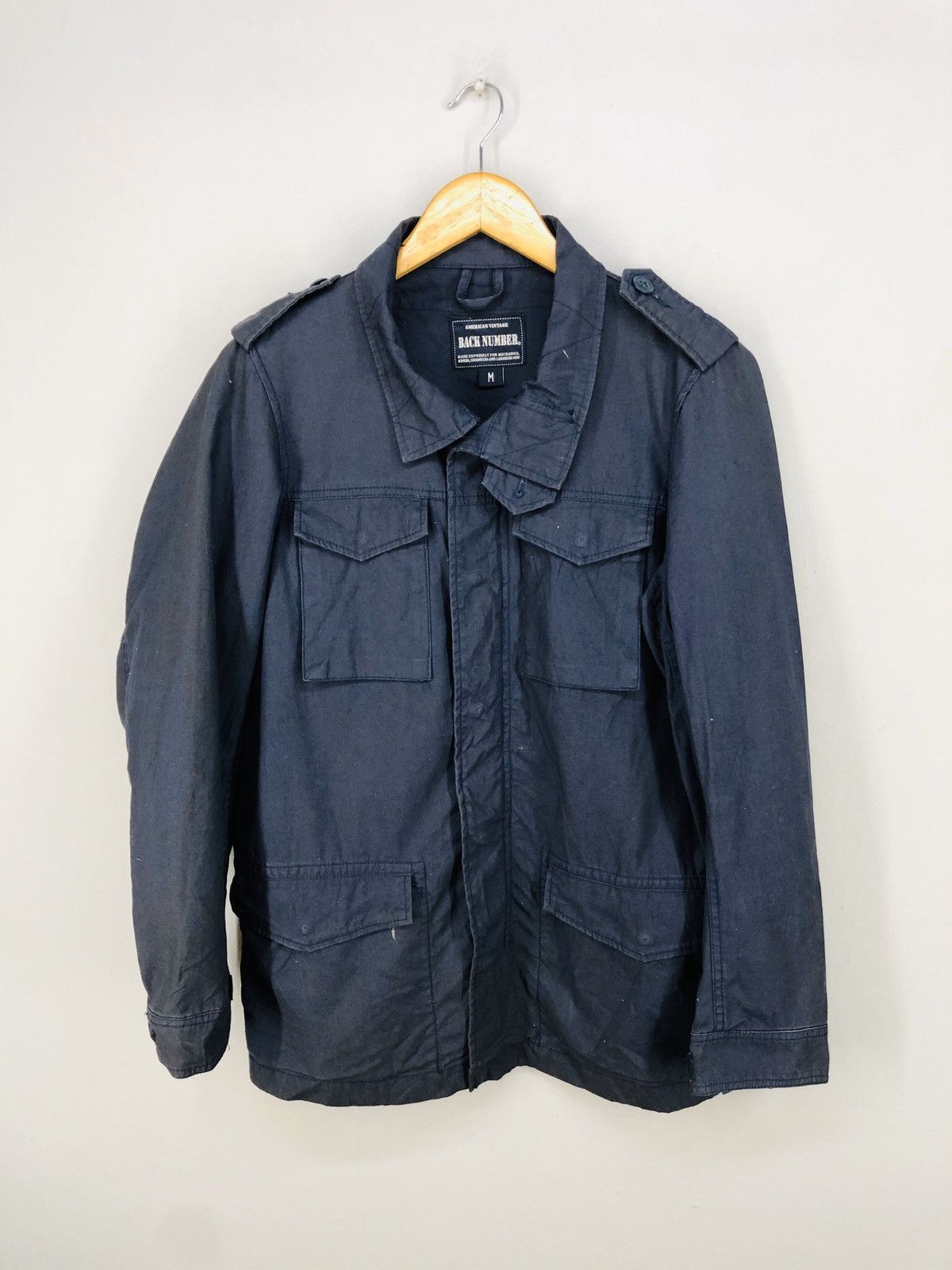 Brand 🔥BACK NUMBER FIELD JACKET NAVY BLUE | Grailed