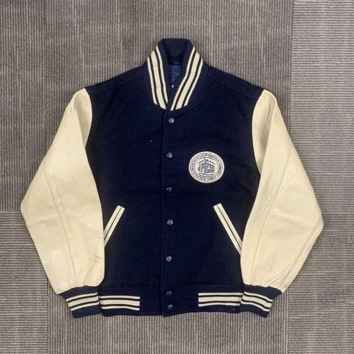 J. Press Vintage J.Press Varsity Leather Jacket | Grailed