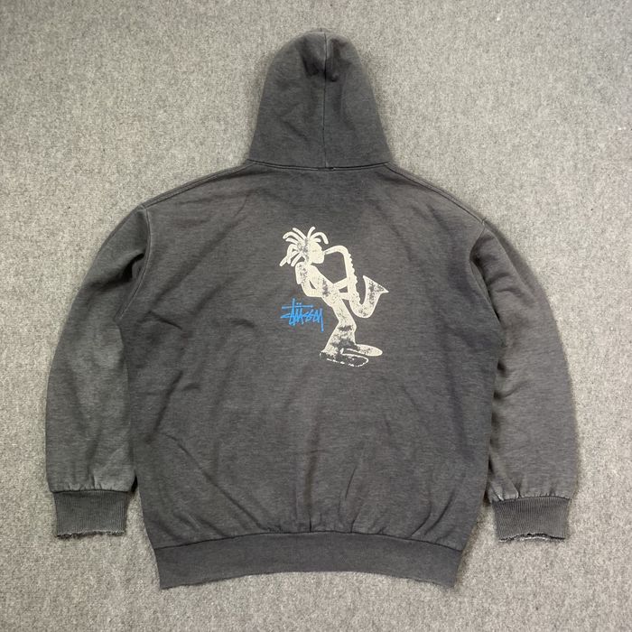 Vintage Vintage Stussy Stickman Trumpet Hoodie | Grailed