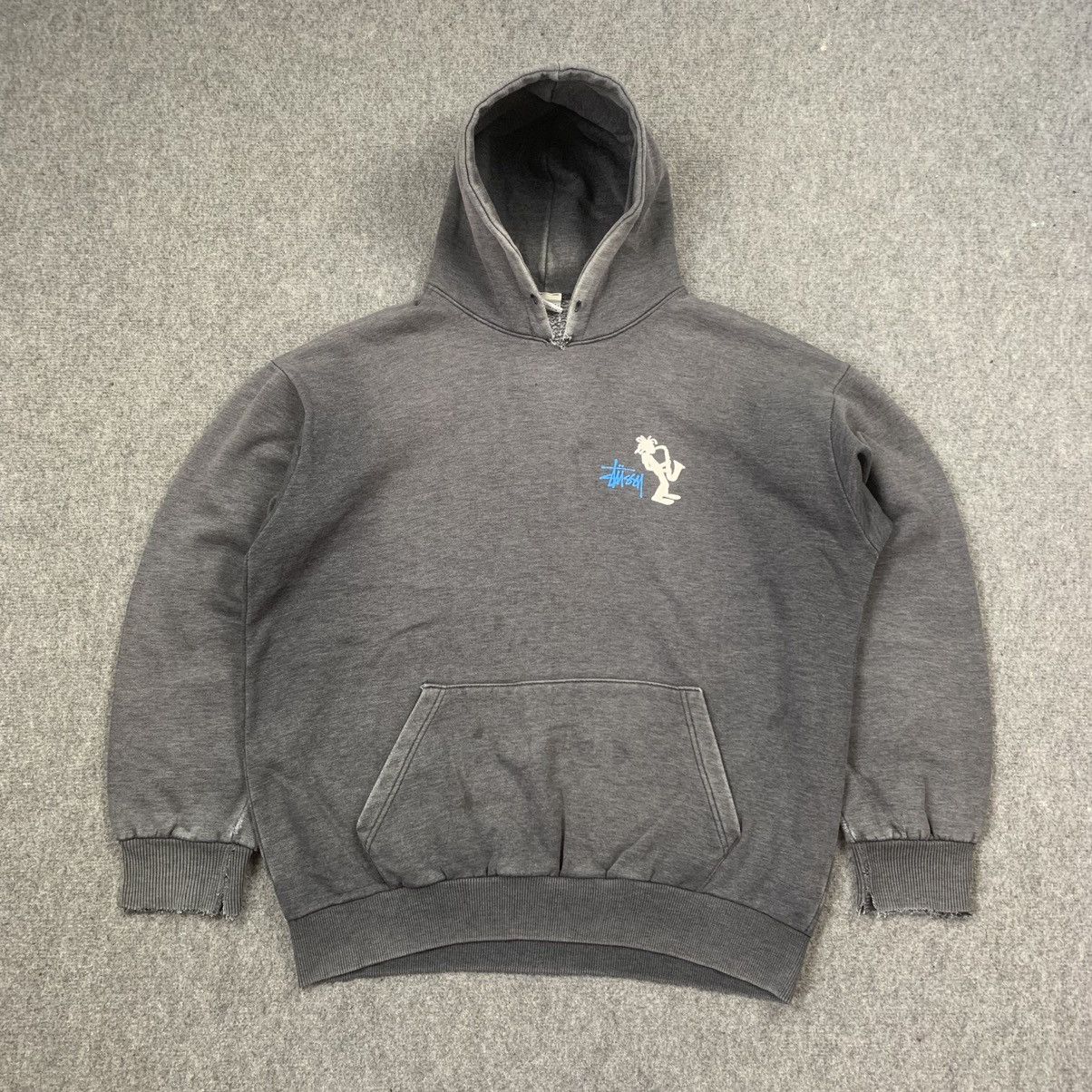 Vintage Vintage Stussy Stickman Trumpet Hoodie | Grailed
