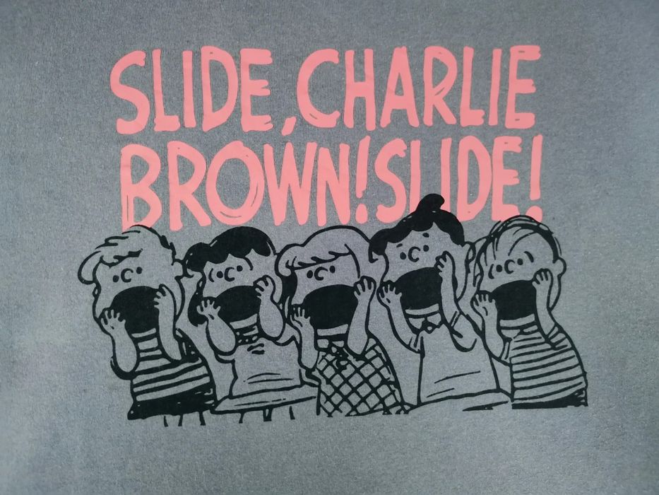 Japanese Brand Peanuts Cartoons Tee Slide, Charlie Brown! Slide! | Grailed