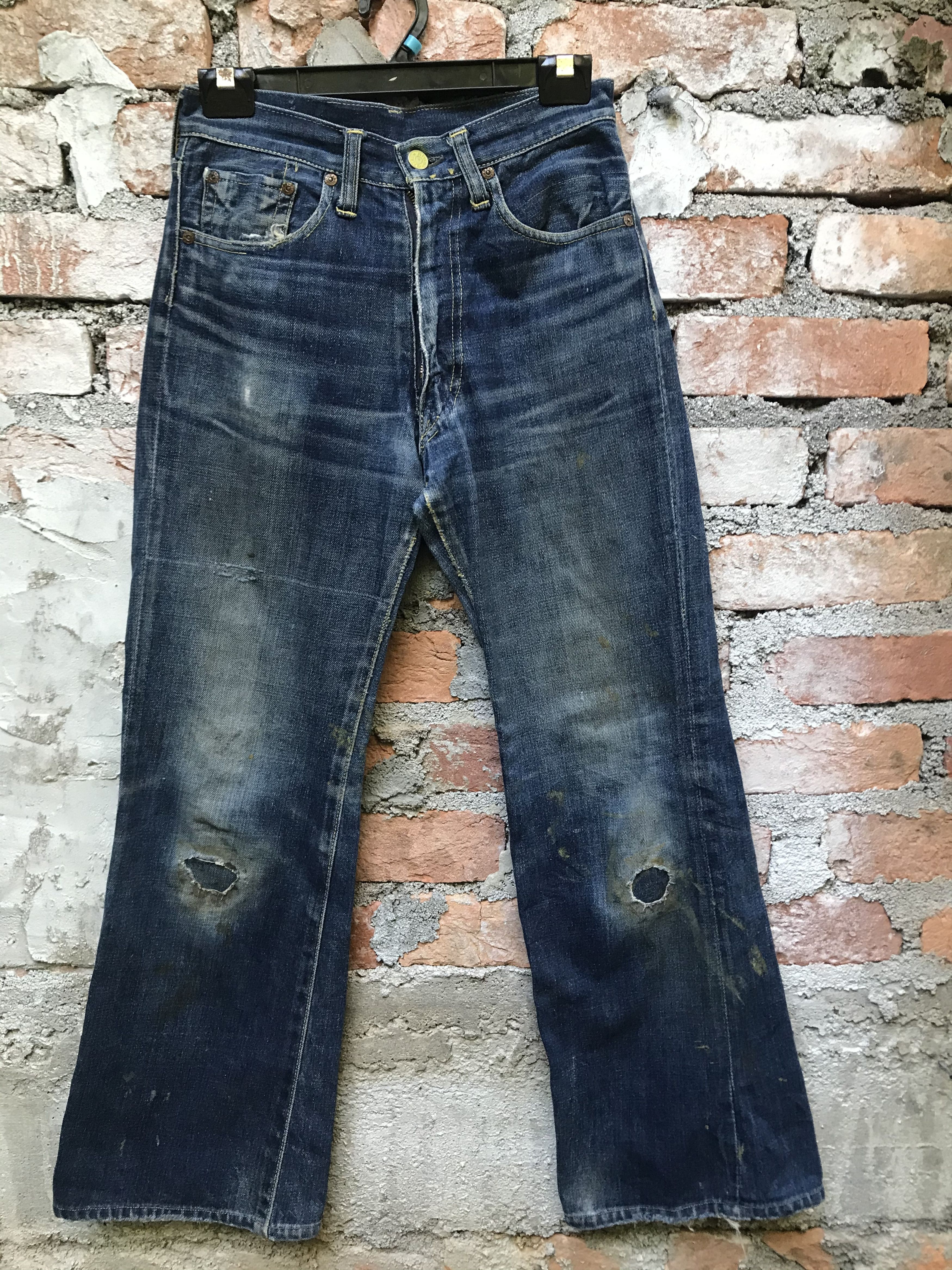 Vintage Vintage 70’s Big Stone Flare Talon Zipper Denim Pants | Grailed