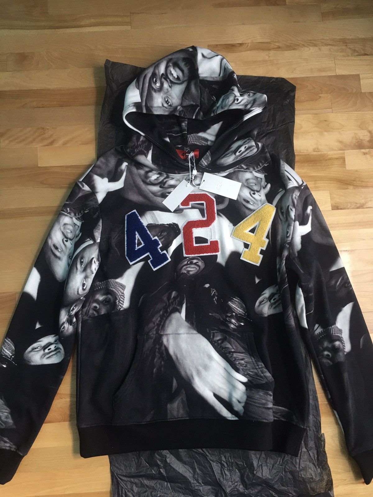 424 On Fairfax × Hype × Streetwear Wu-Tang Chenille logo hoodie | Grailed