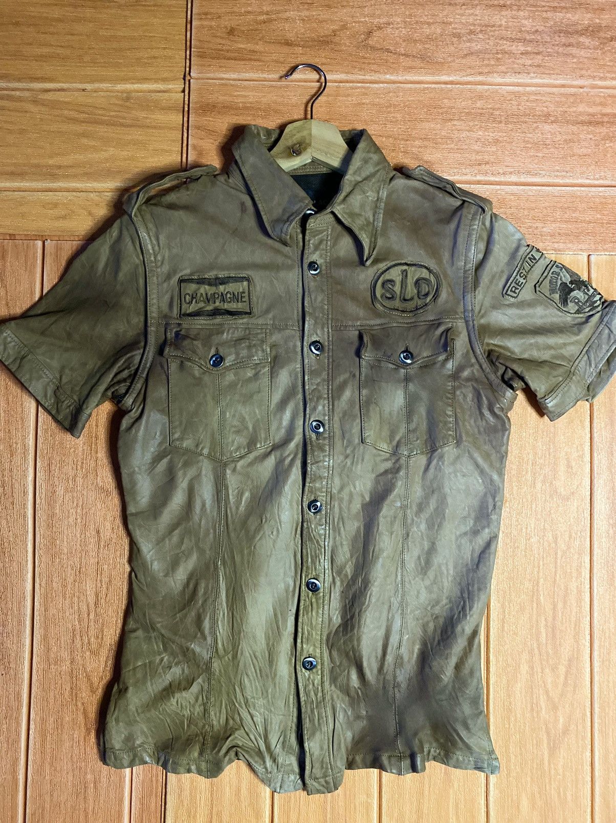 Japanese Brand × Shellac × Vintage Shellac jacket leather x vintage ...