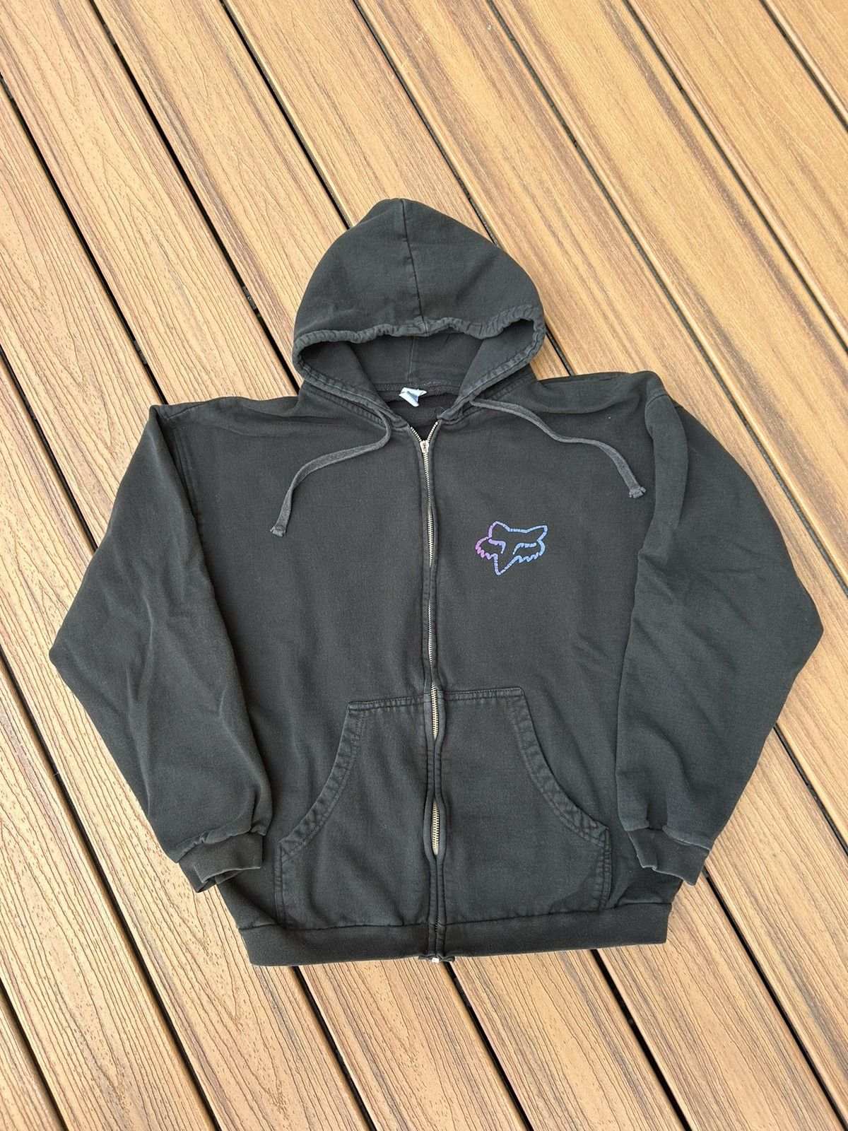 Fox Racing Black Fox Racing Zip Up Logo Hoodie | Grailed