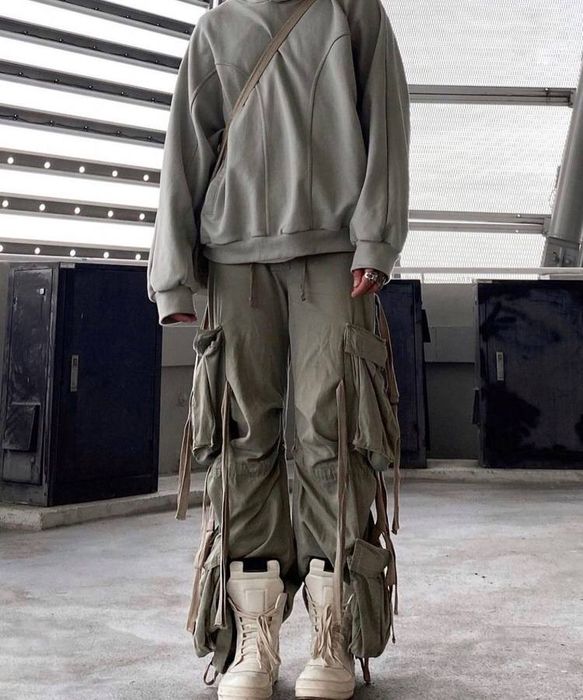 Hysteric Glamour Japanese Brand Yasiri Crazy Bondage Super Flared Cargo Pants | Grailed