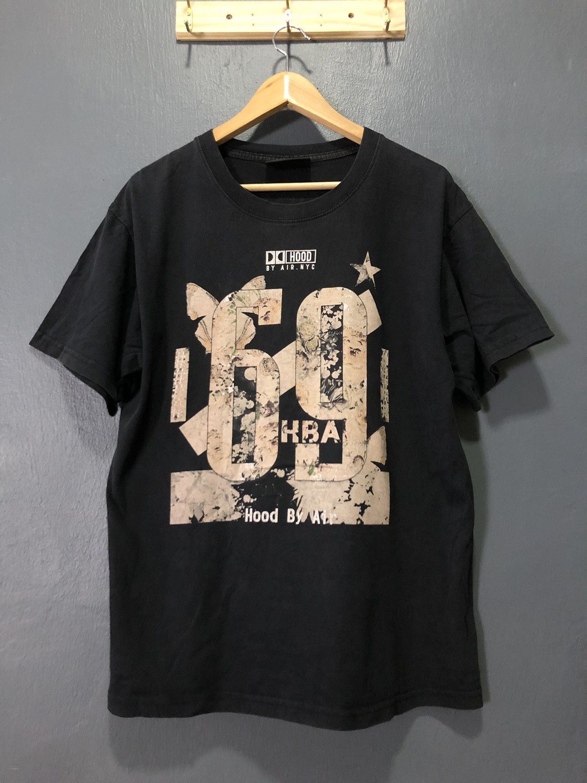 Hood By Air HBA HOOD BY AIR.NYC 69 BLACK SHIRT | Grailed