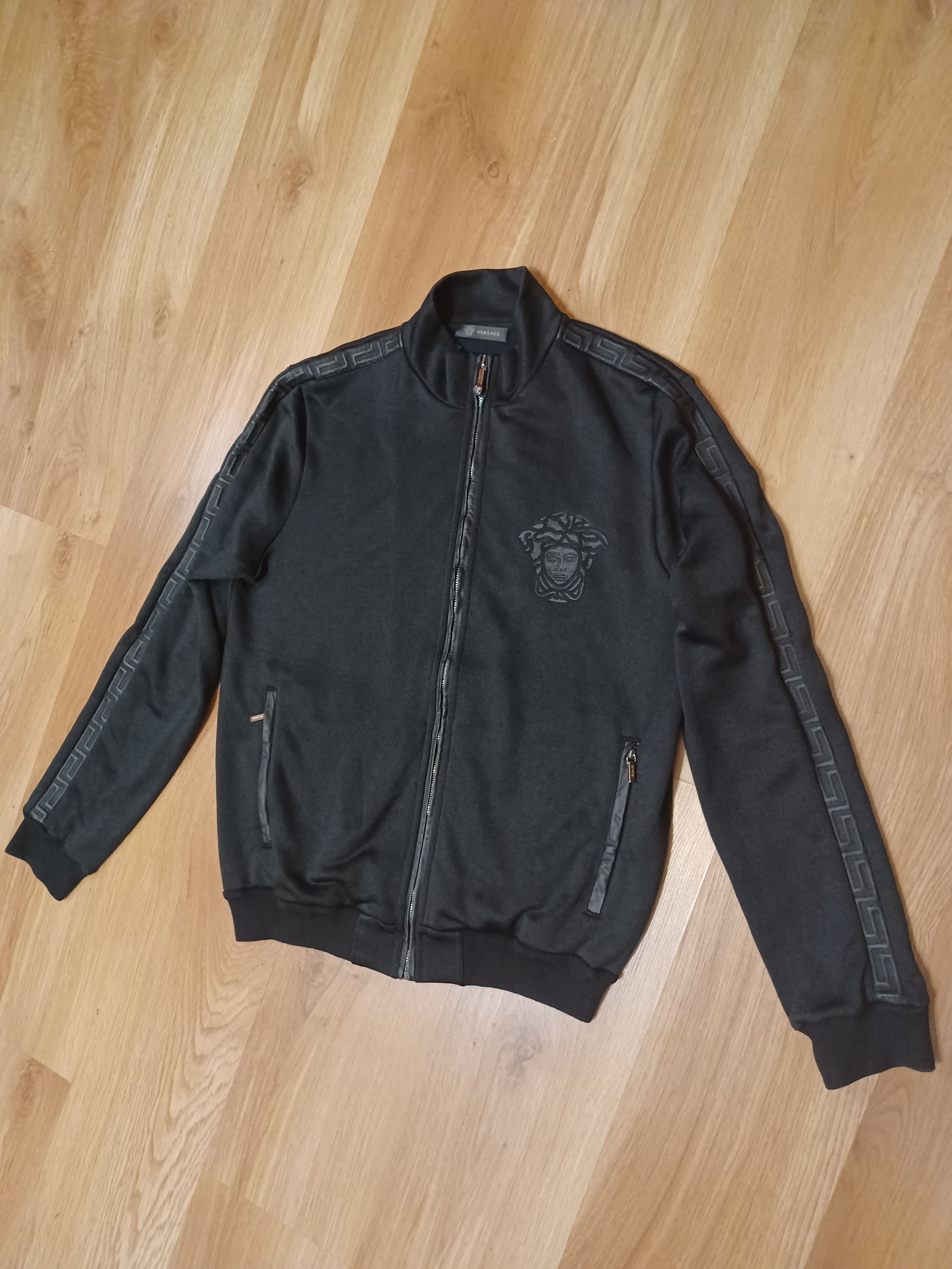 Versace Versace Mainline M Medusa Logo Zip Sweatshirt Side Pattern ...