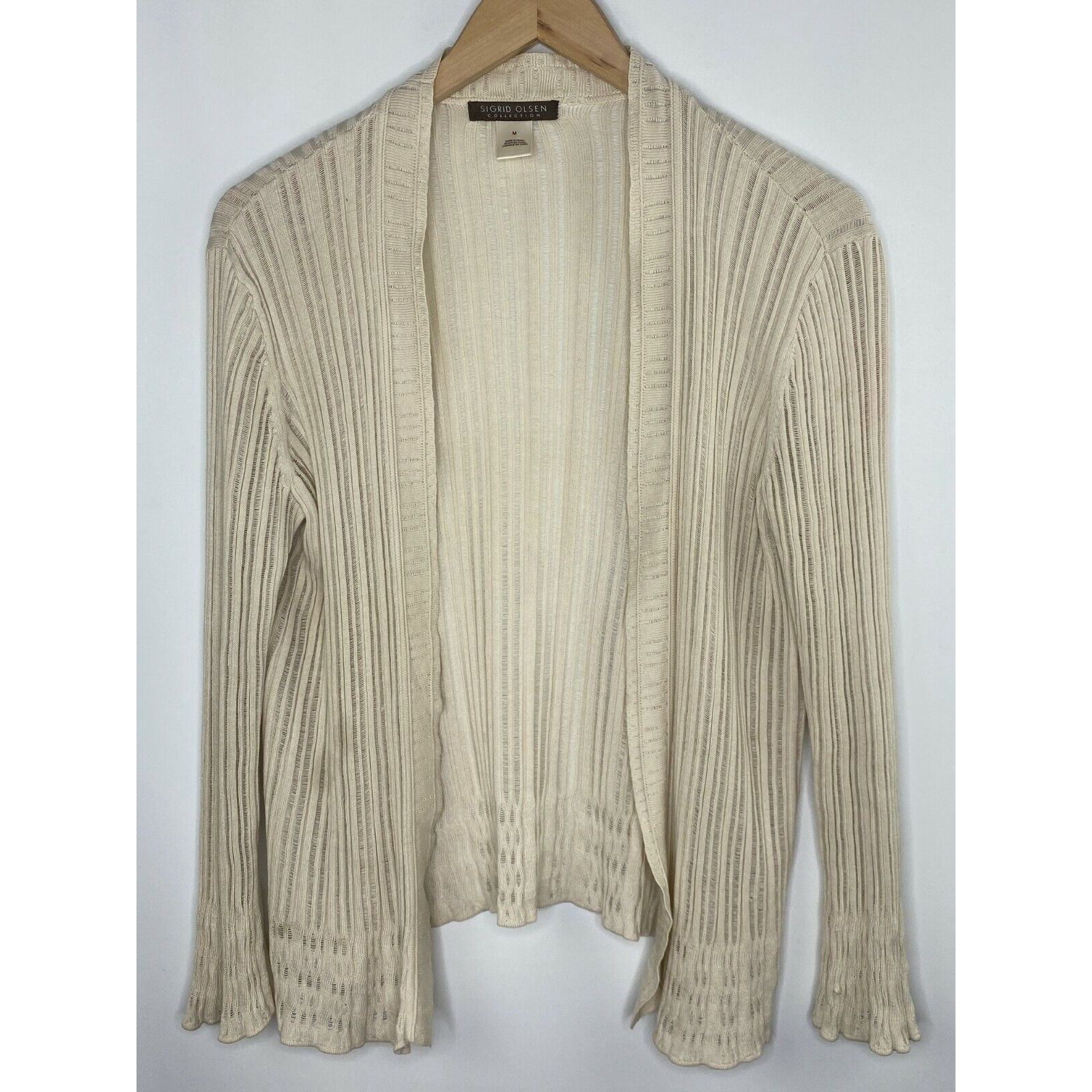 Vintage SIGRID OLSEN Collection Cardigan Women's Medium Silk Cotton ...