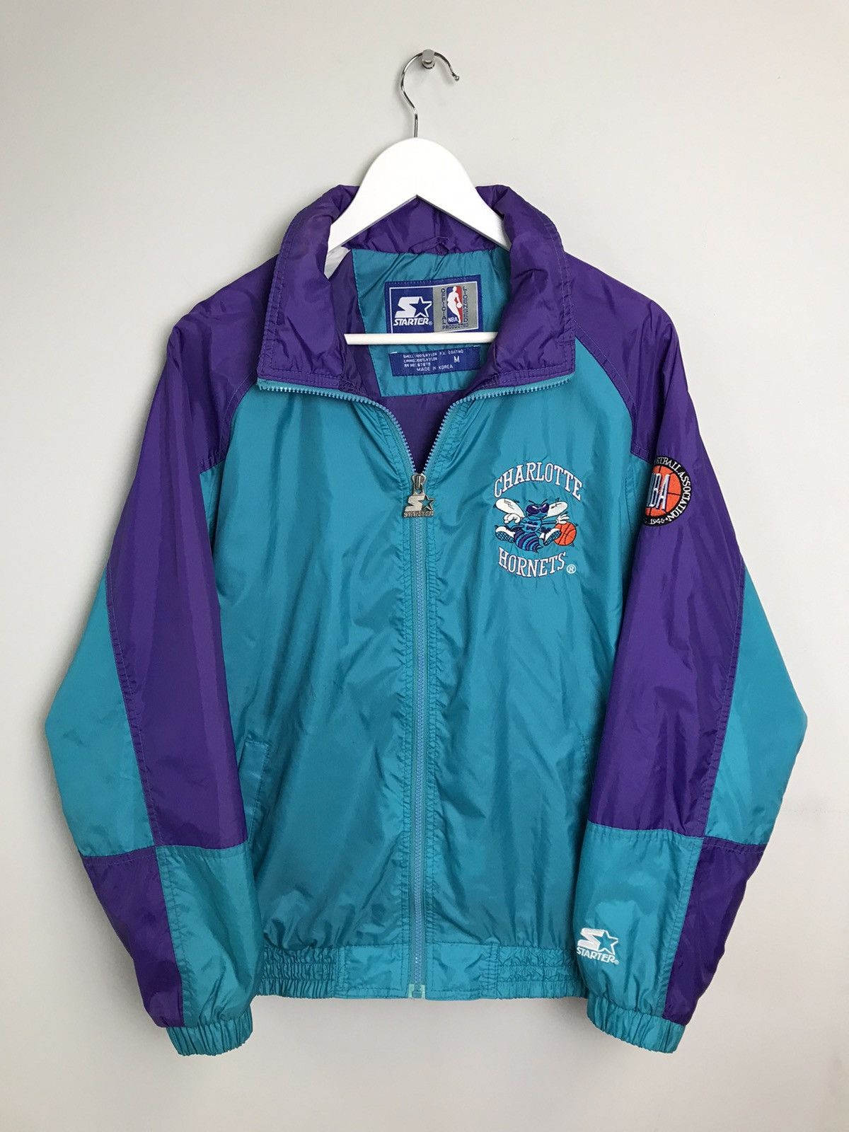 NBA × Starter × Vintage NBA Starter Hornets Charlotte Vintage BackLogo ...