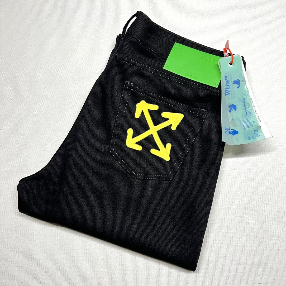 Off-White New Off White Virgil Skate Painter Jeans Black Denim Logo ...