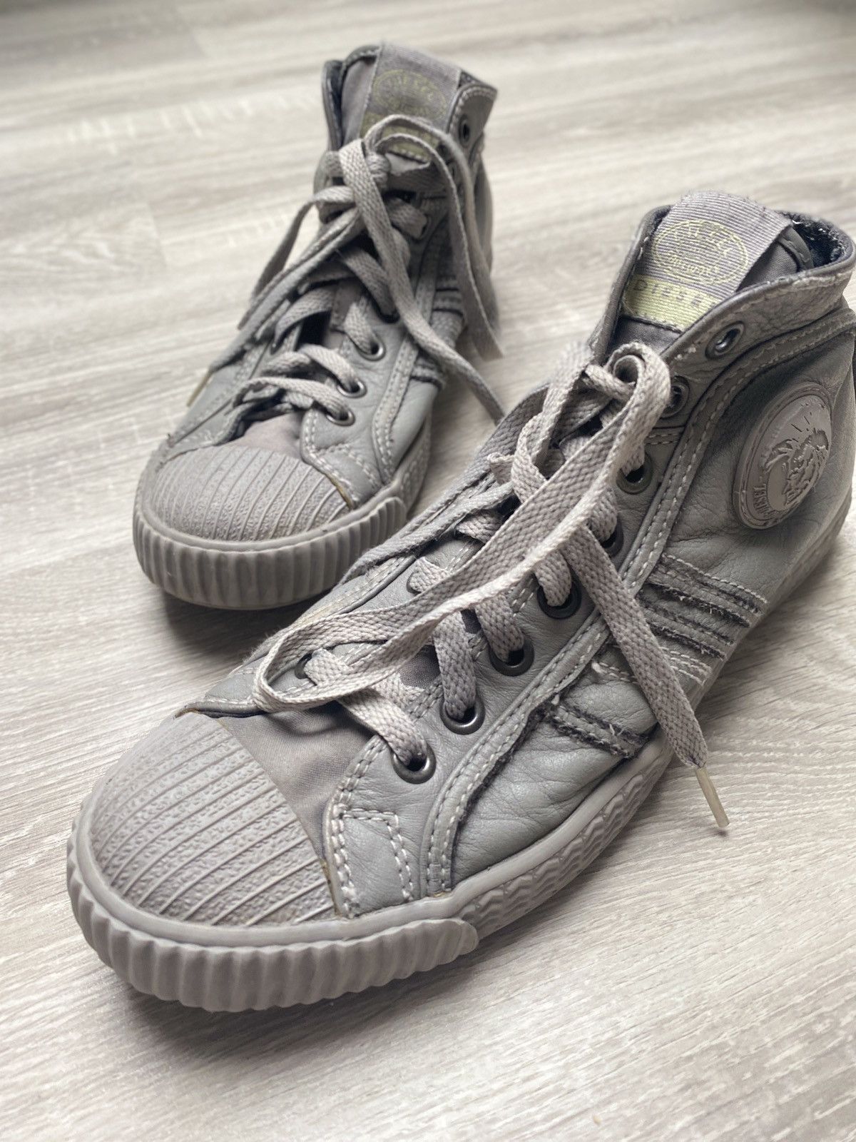 Diesel DIESEL RUBBER CANVAS HI-TOP SHOES SNEAKERS | Grailed