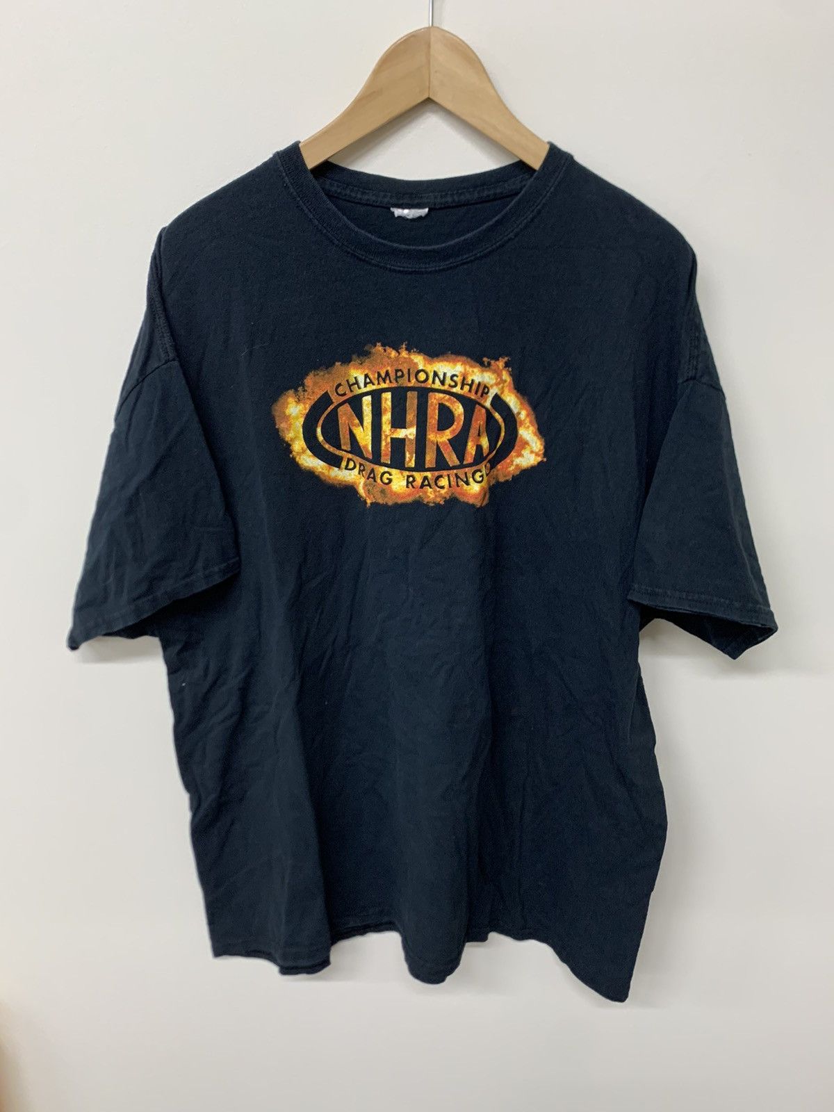 NASCAR × Racing × Vintage Vintage NHRA Flame Logo Racing Tee | Grailed