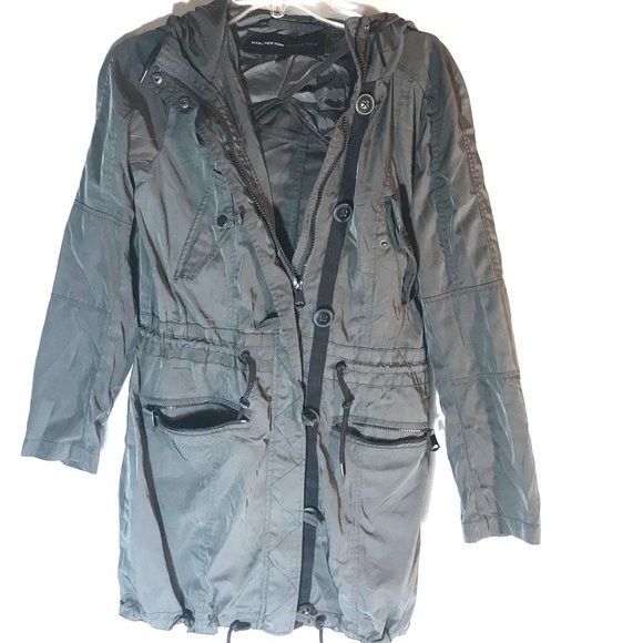 Andrew Marc Andrew Marc New York Hoodie Jacket parachute Olive Green ...