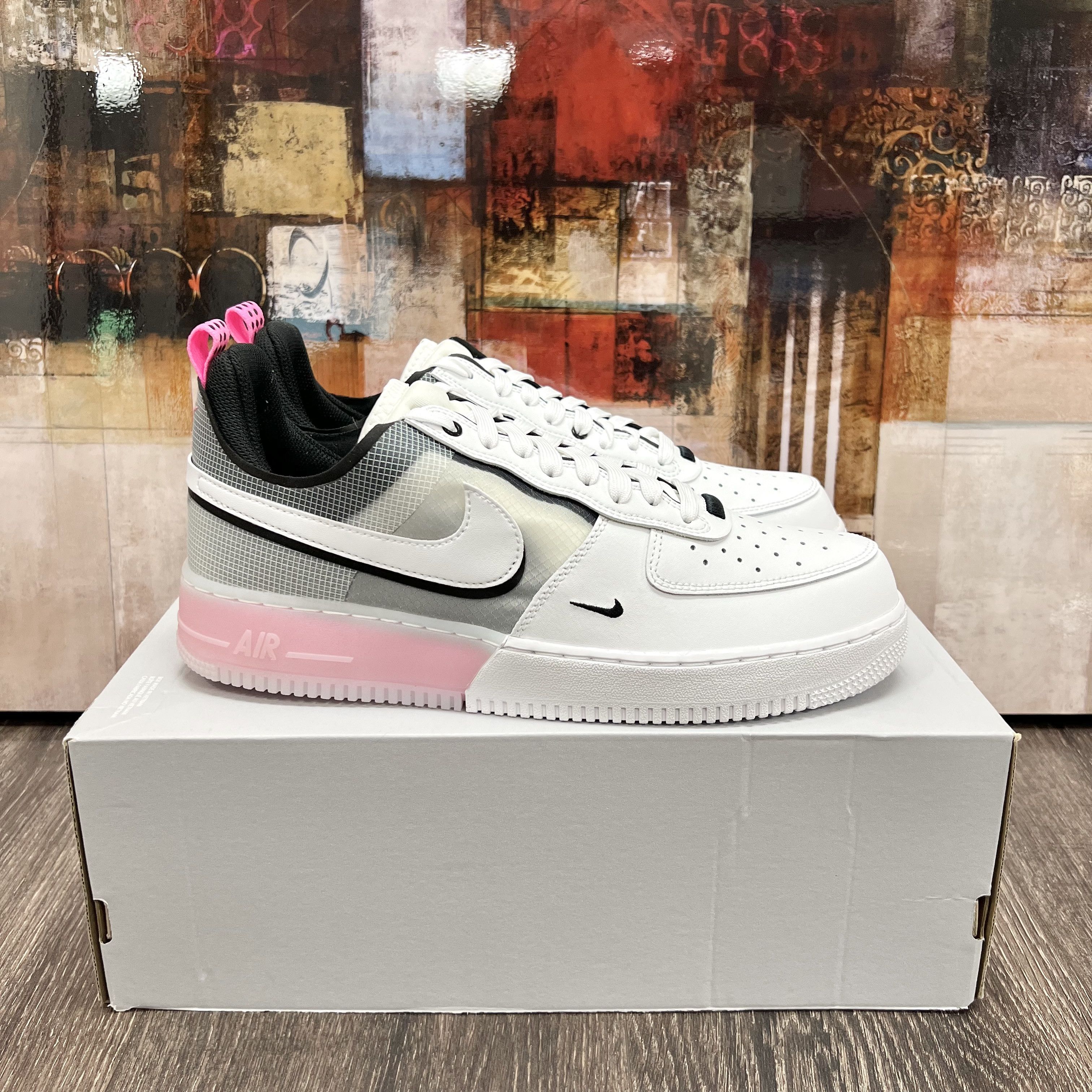 Nike Nike Air Force 1 Low React White / Black / Pink Spell AF1 | Grailed