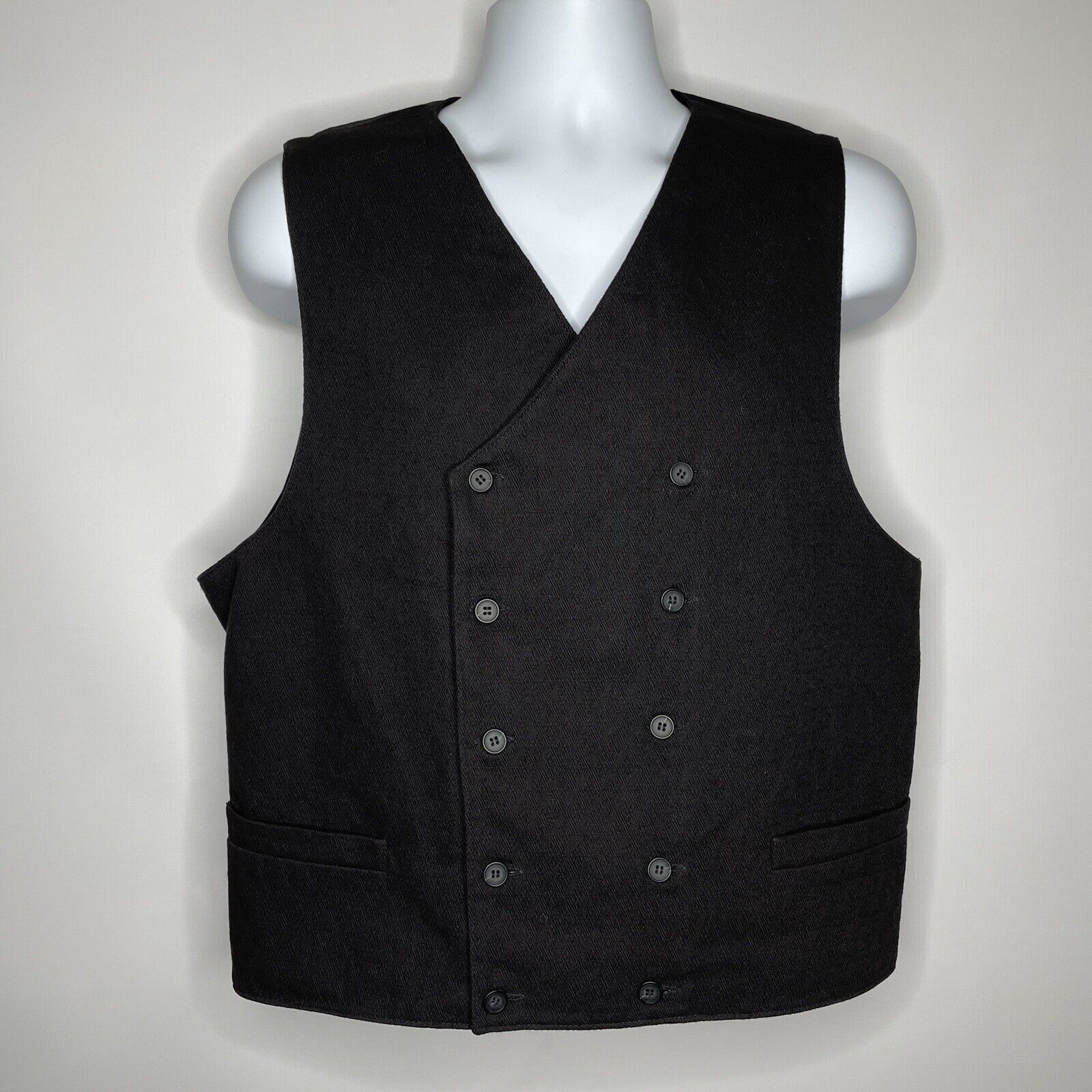 Scully Leather × Vintage 2000 SAMPLE Wahmaker Black Textured Cotton ...