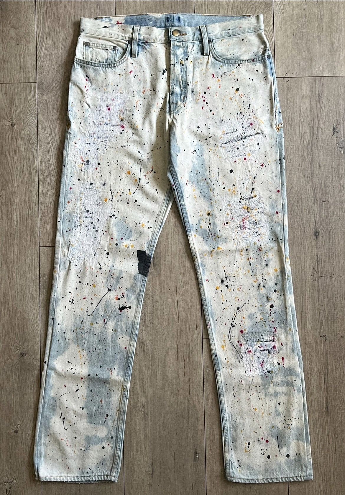 Vlone 2016 Vlone Miami Art Basel Pop Up Rare Paint Splatter Denim | Grailed