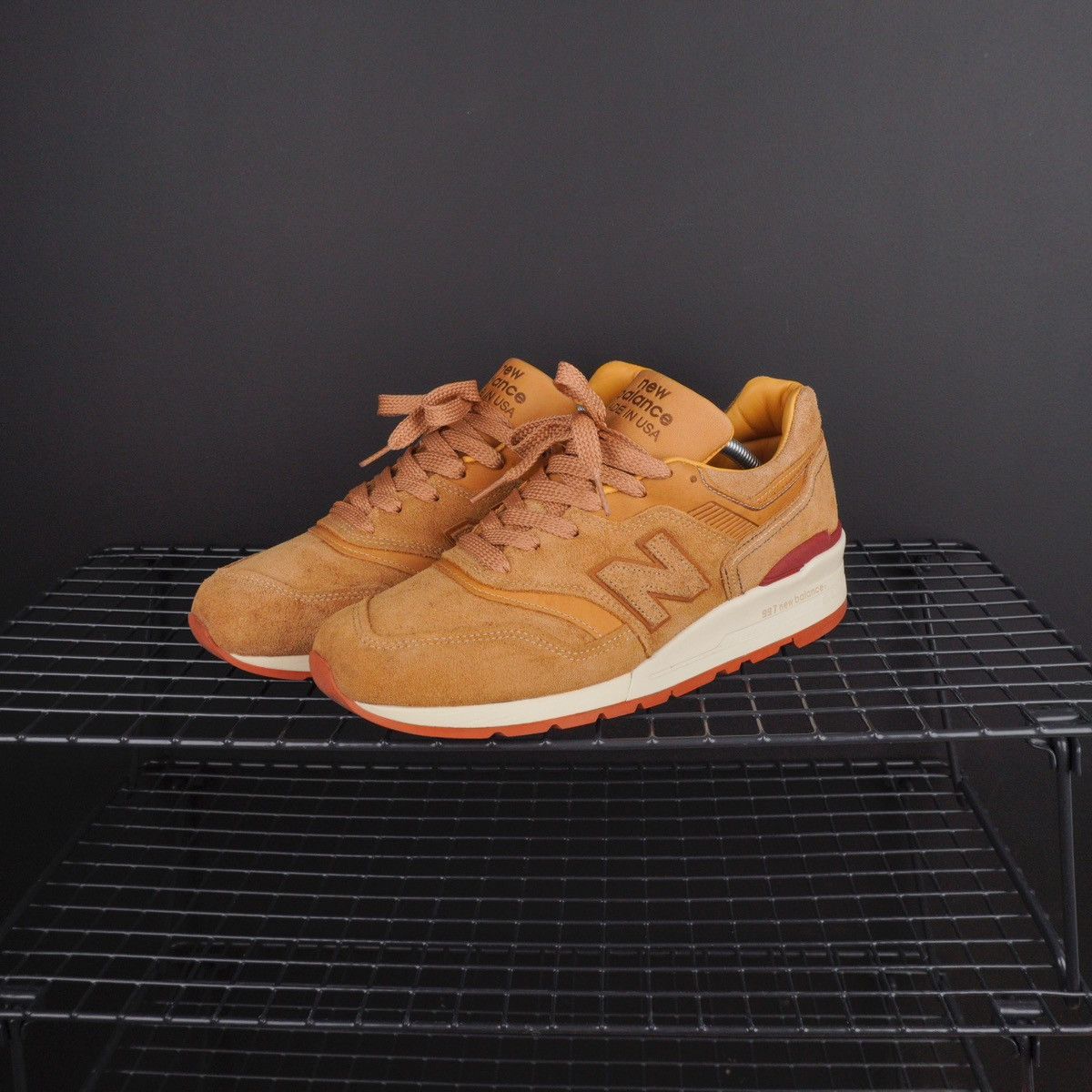New Balance New balance x red wing shoe horween brown leather sneakers ...