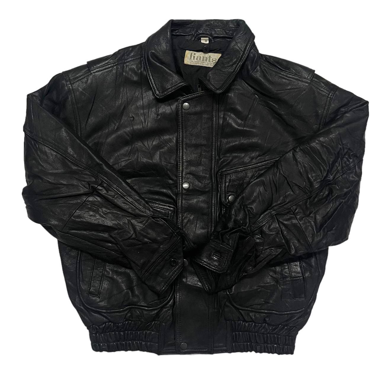 Vintage Vintage 90s Leather All Black Casual Jacket | Grailed