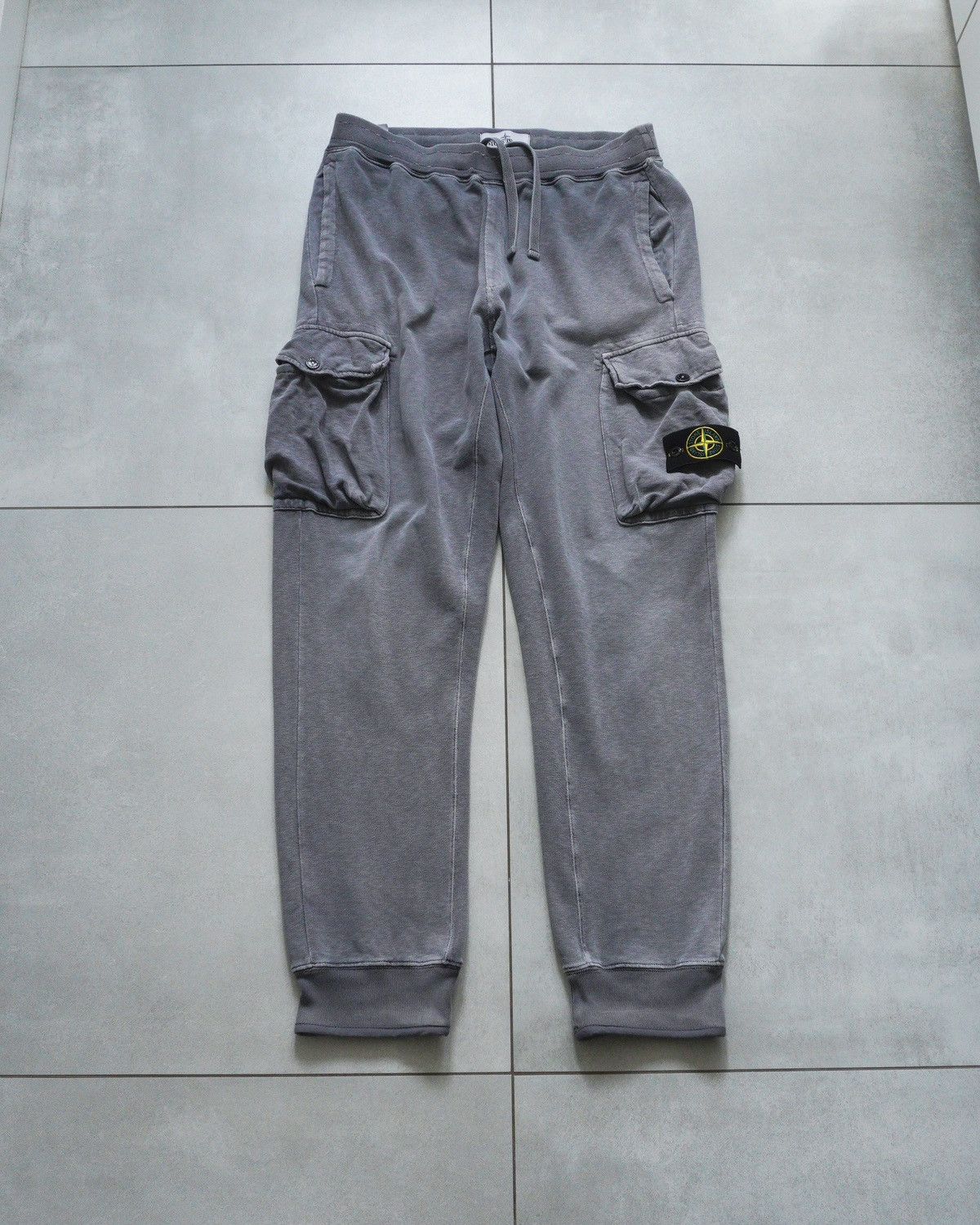 Stone Island Stone island stonewash grey cargo multi pocket sweatpants ...