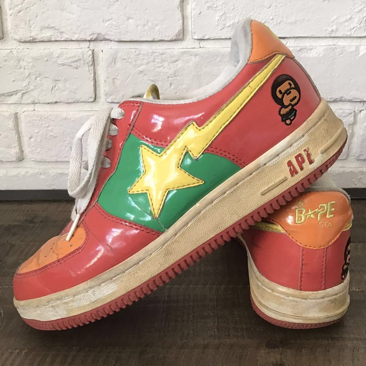 Bape BAPESTA PATENT LEATHER sneakers a bathing ape BAPE STA NIGO | Grailed