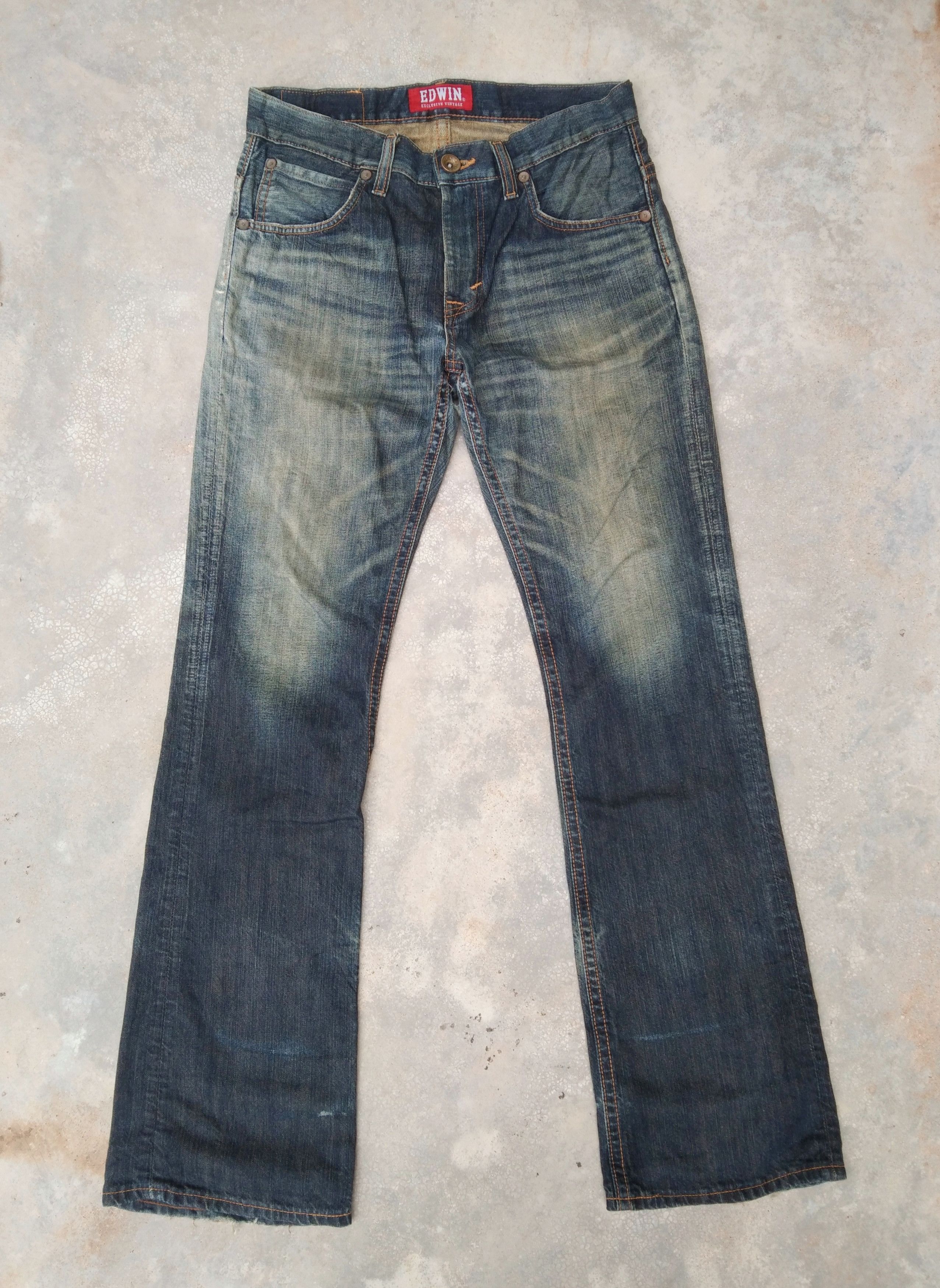 Edwin Vintage Edwin Flared Jeans Mudwash Distressed Denim 33x34 | Grailed