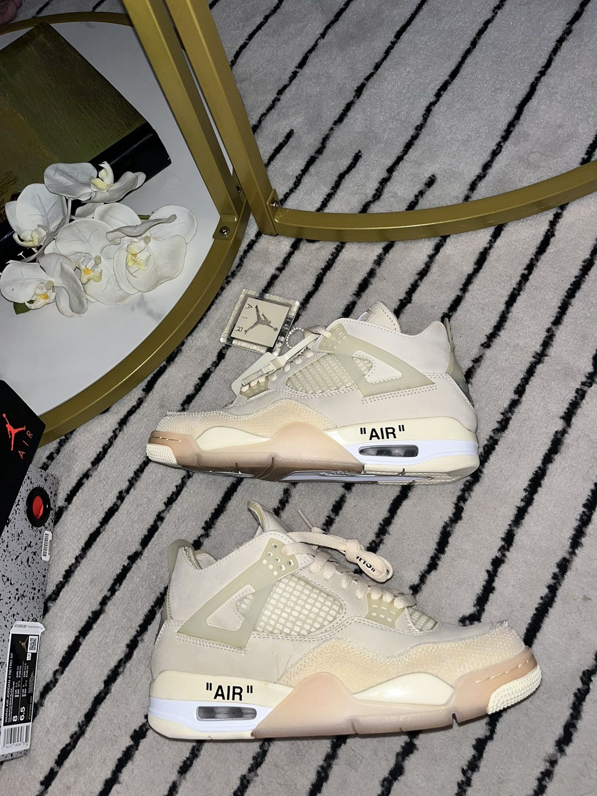 Jordan Brand Off-White x Wmns Air Jordan 4 SP 'Sail | Grailed