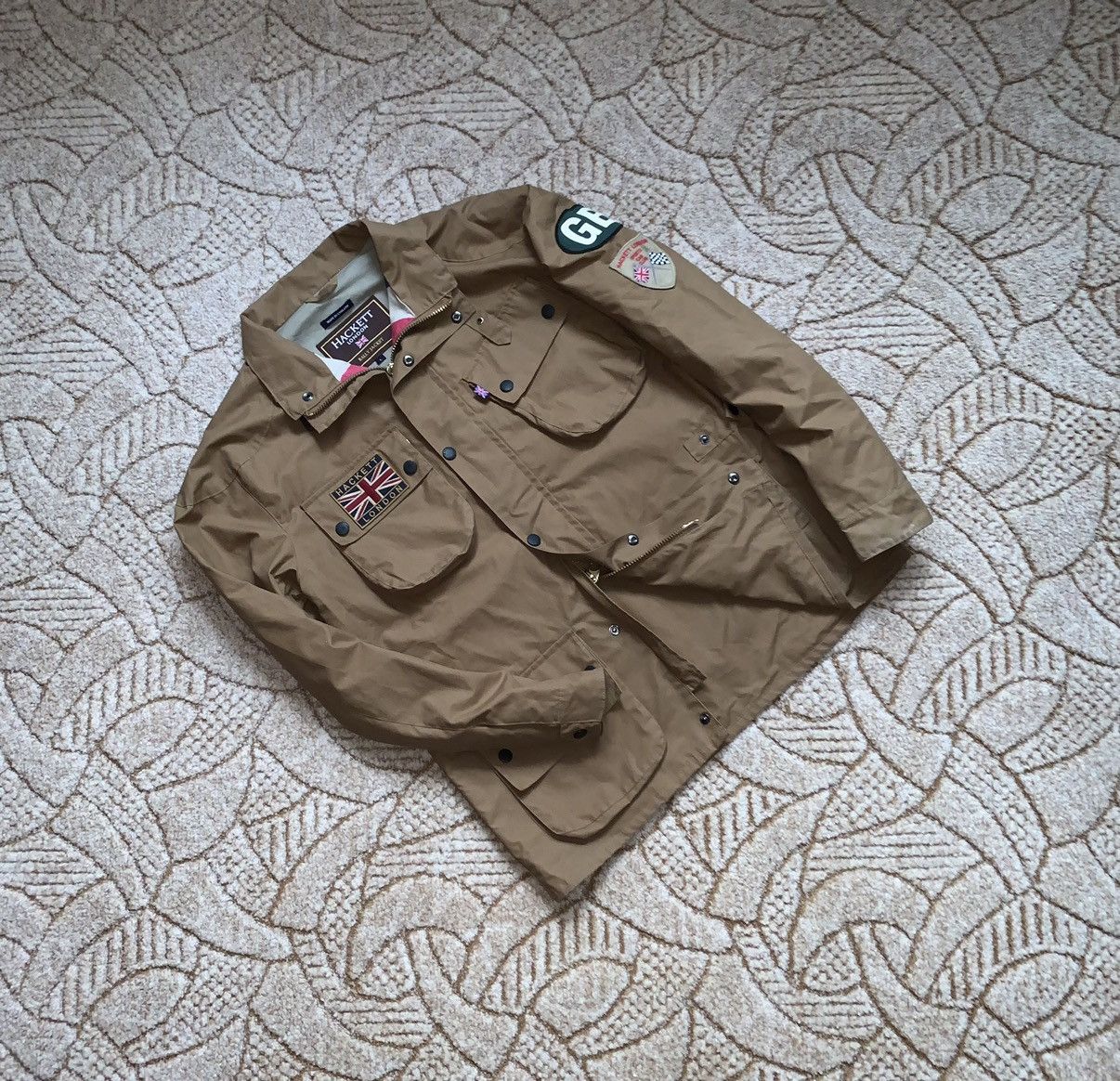 Hackett Hackett London rally heavy wax moto British military jacket ...
