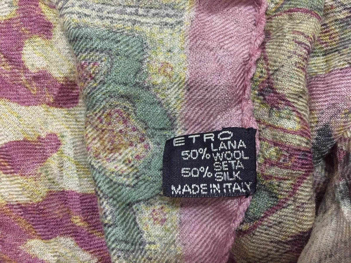 Etro ETRO Printed Paisley Oversized Wool Silk Scarf | Grailed