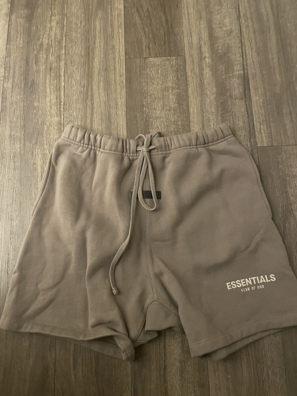 Essentials essential fear of god sweat shorts | Grailed