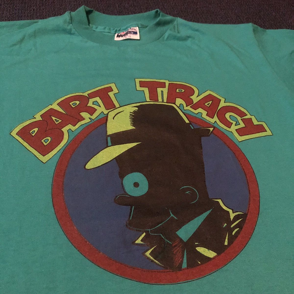 The Simpsons Vintage 90s Bart Simpson Dick Black Bart Tracy Logo Tee ...
