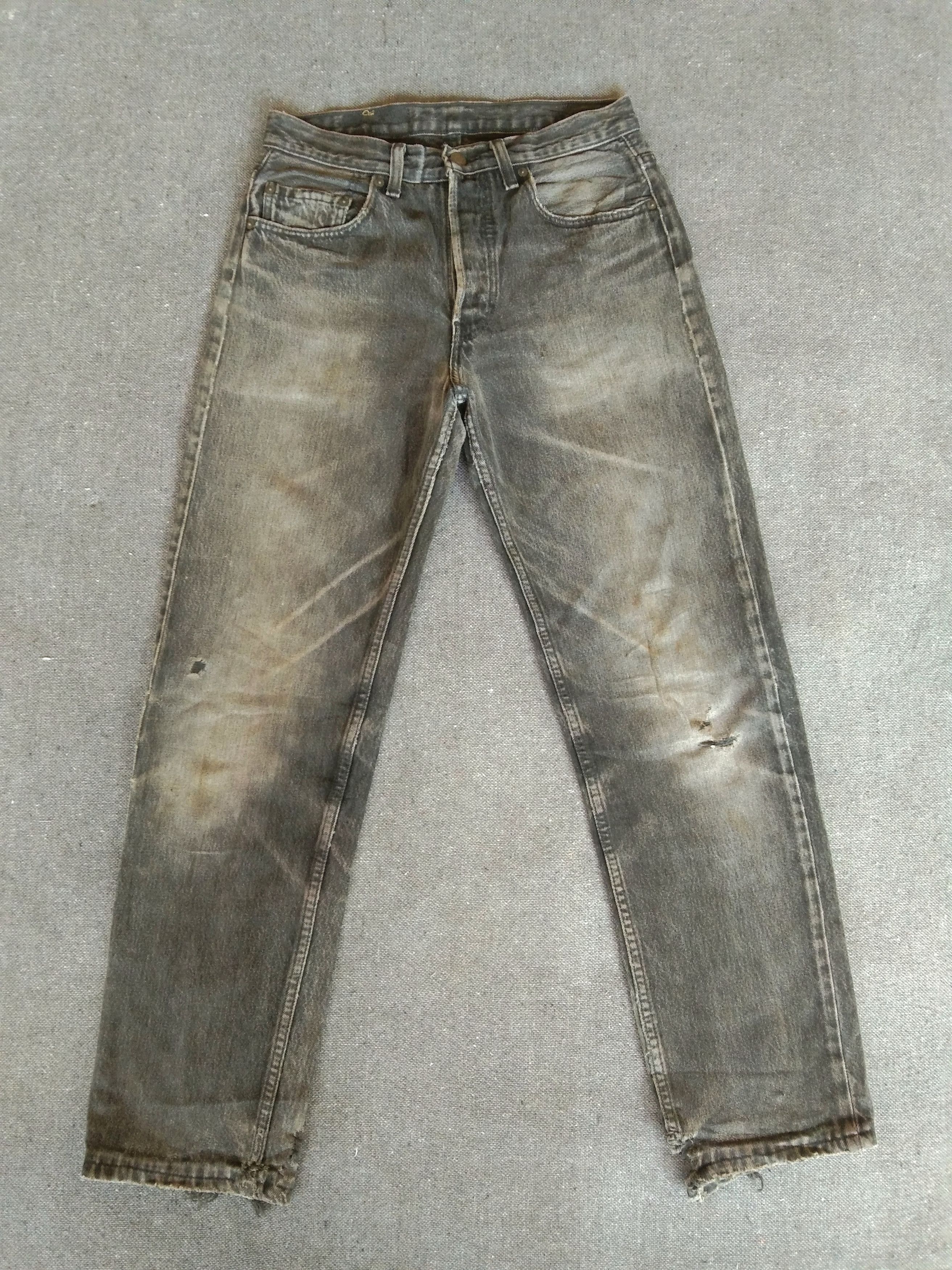 Vintage 90s Earth Tone Vintage Levi's 501 Distressed Jeans 30x30 | Grailed