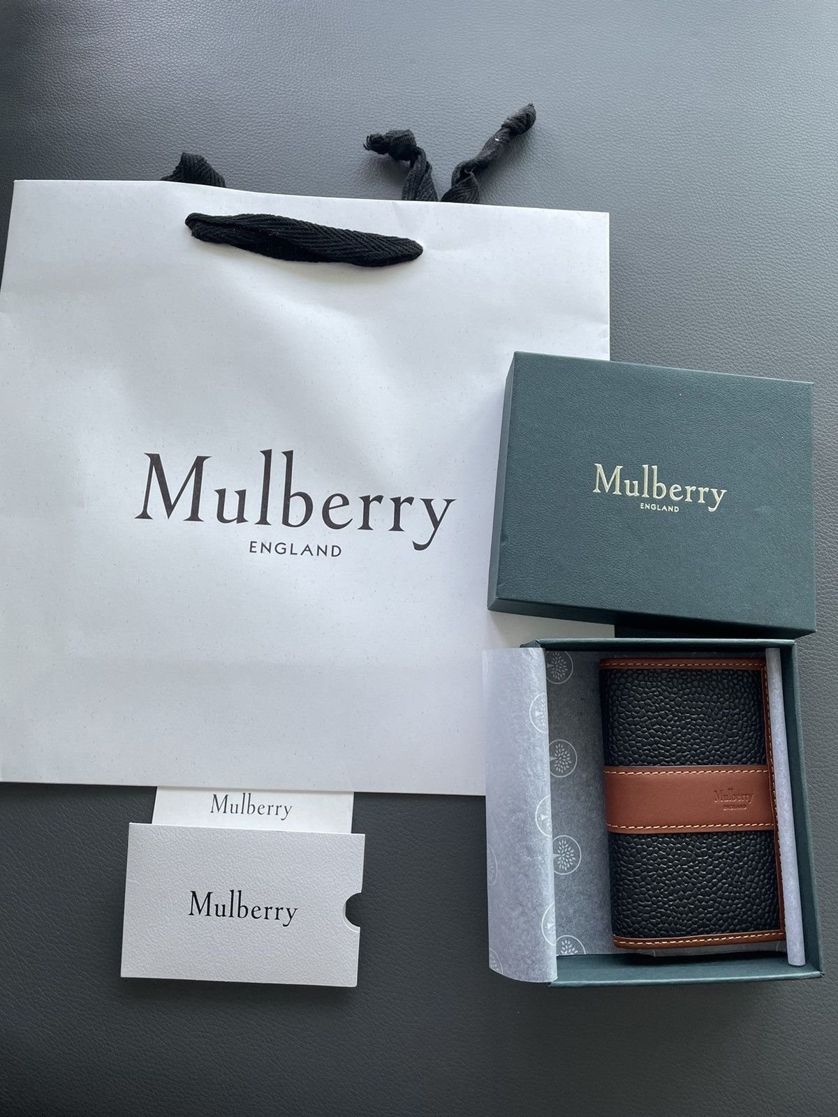 Mulberry Brand New Rare Classic Iconic Leather Bi-folder Card Wallet ...