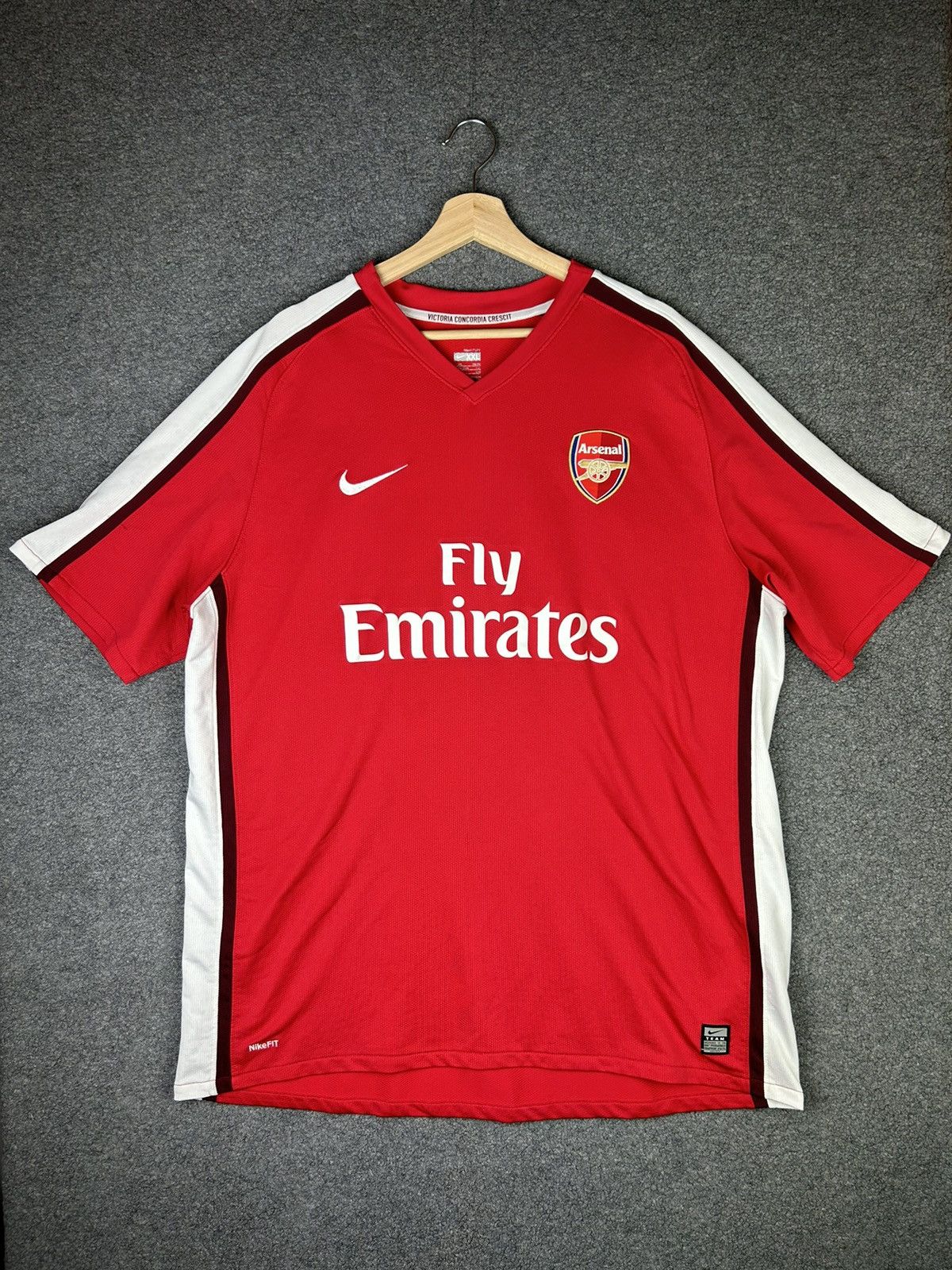Nike × Soccer Jersey Nike Arsenal 2008/10 S Home Jersey Football Shirt ...