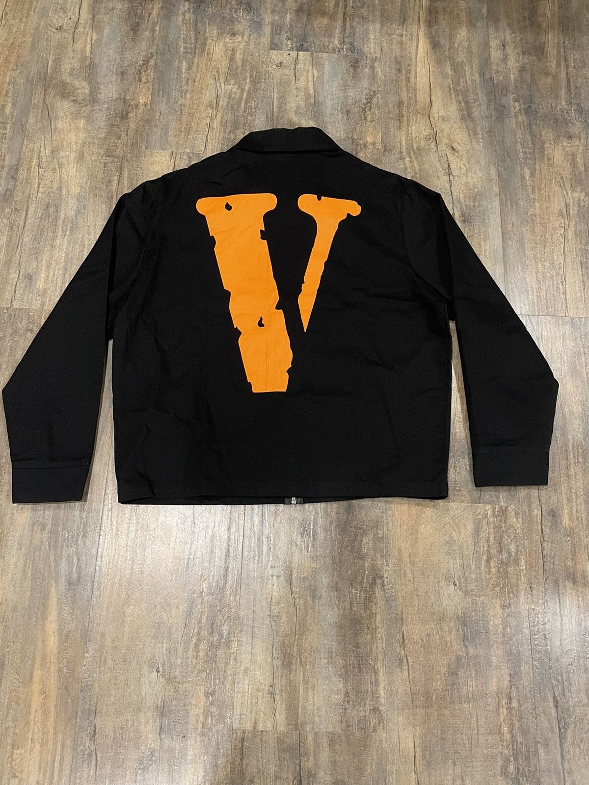 Vlone RARE Vlone Jail Jacket Zip Up Embroidered Orange Logo 555555 ...