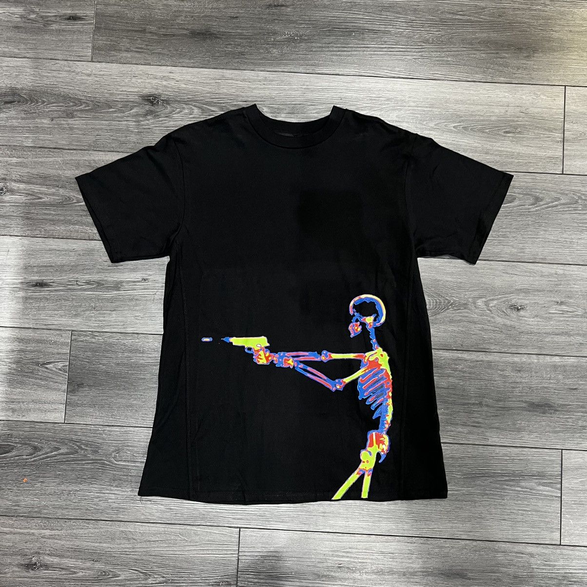 Vlone Vlone Thermal Skeleton T-Shirt Black Sz M | Grailed