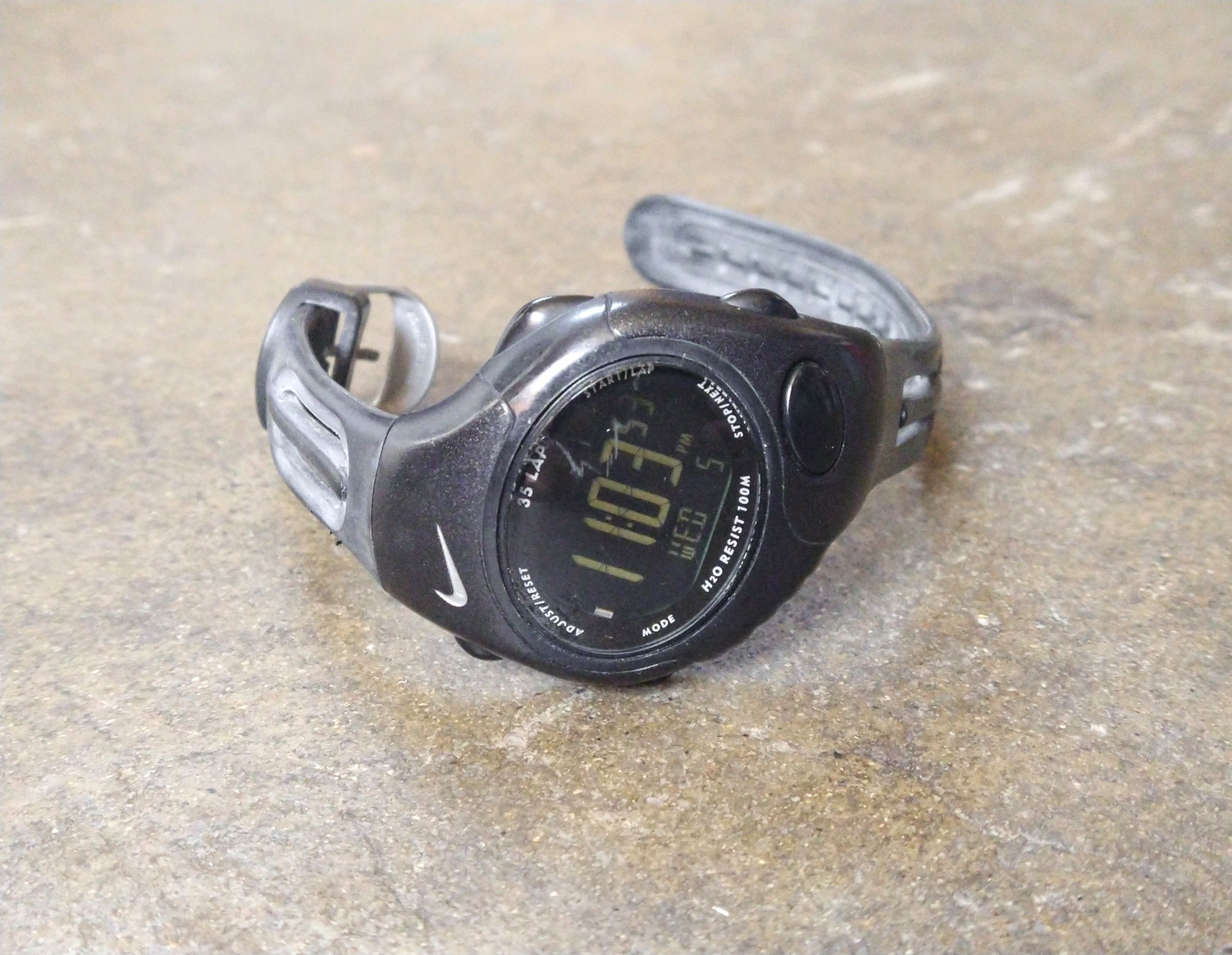 Nike × Rare × Streetwear Nike Watch Digital Sports Rubber Black | Grailed