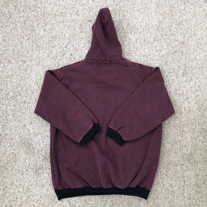 Vintage Vintage 90s Boxy Faded Maroon Two Tones Hoodie | Grailed
