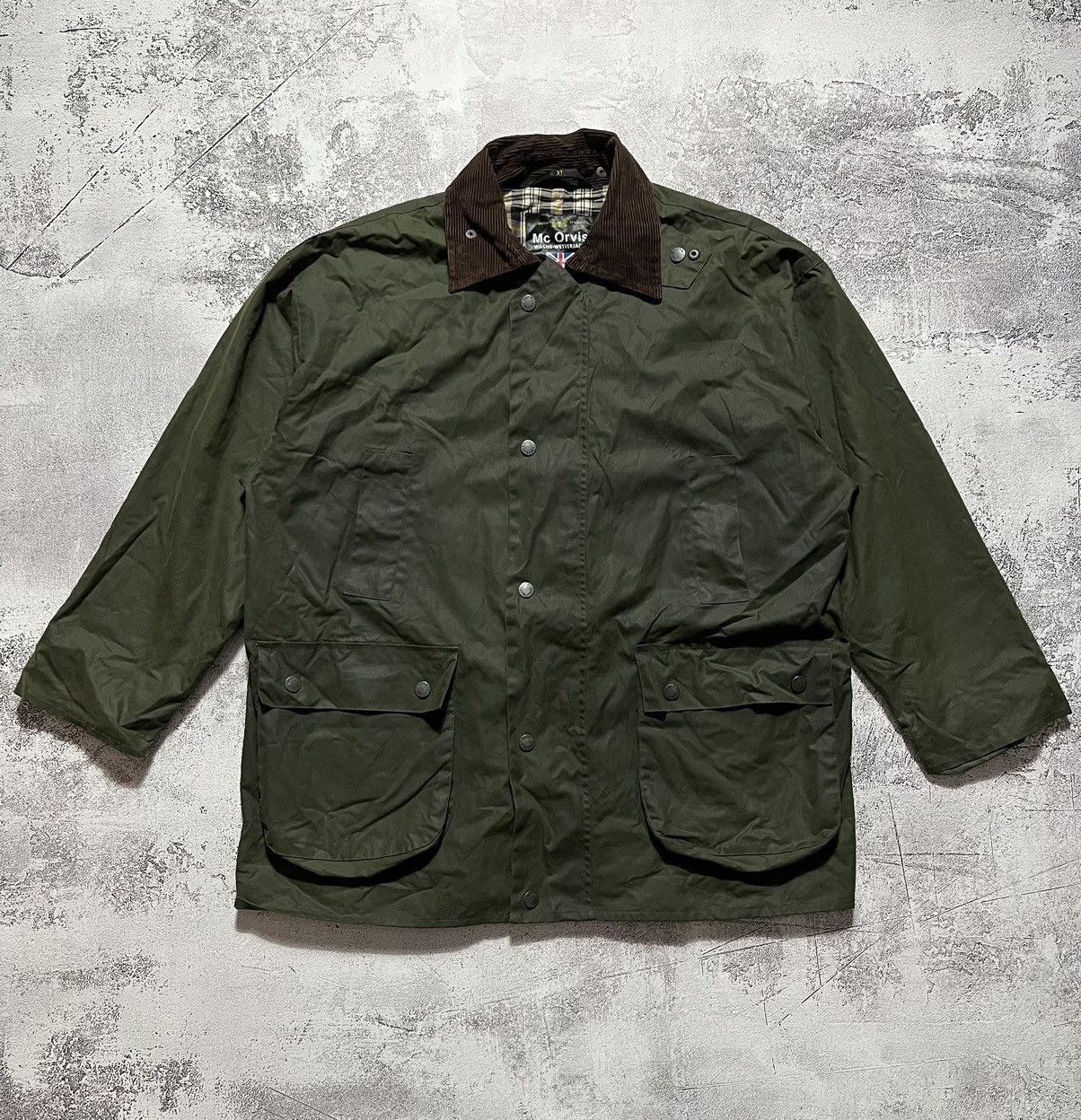 Barbour × Orvis × Vintage Vintage Mc Orvis Wax Jacket Barbour Style ...