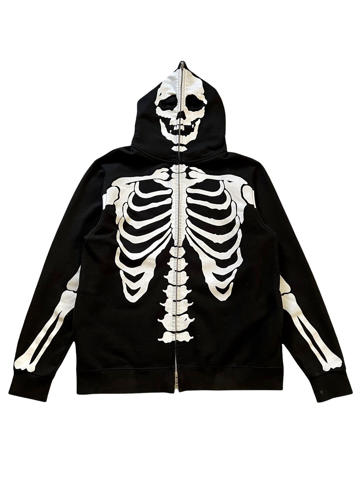99%Is RARE Full Zip Skeleton Bone Hood | Grailed