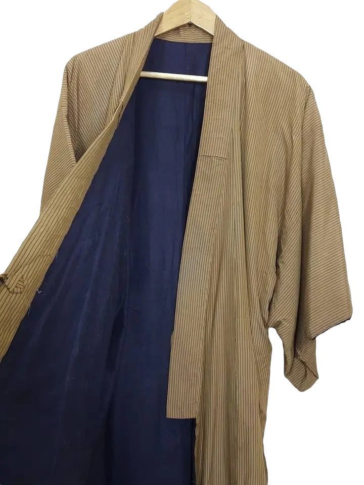 Kimono Japan Dragon Haori Long Kimono Shima Aristocrat Vertical Striped ...