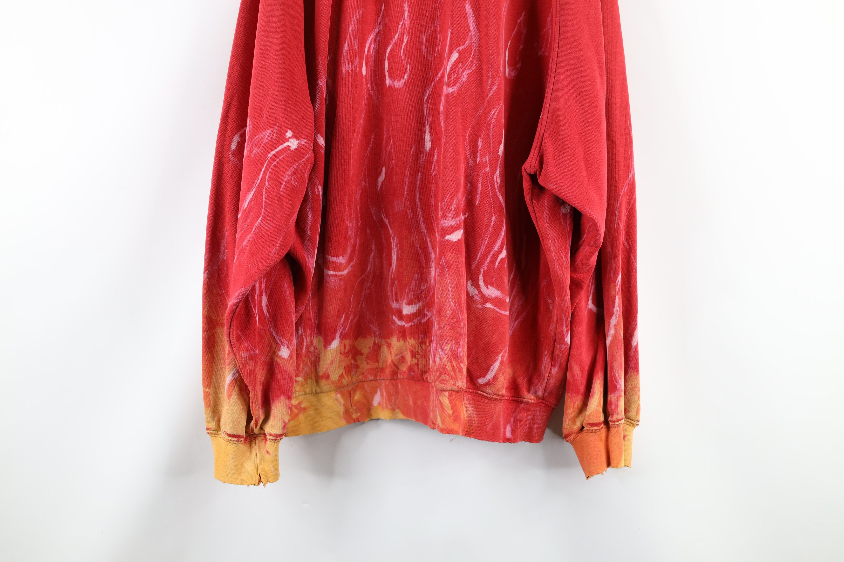 Nike Vintage Nike Travis Scott Mini Swoosh Fire Flames Hoodie Red | Grailed
