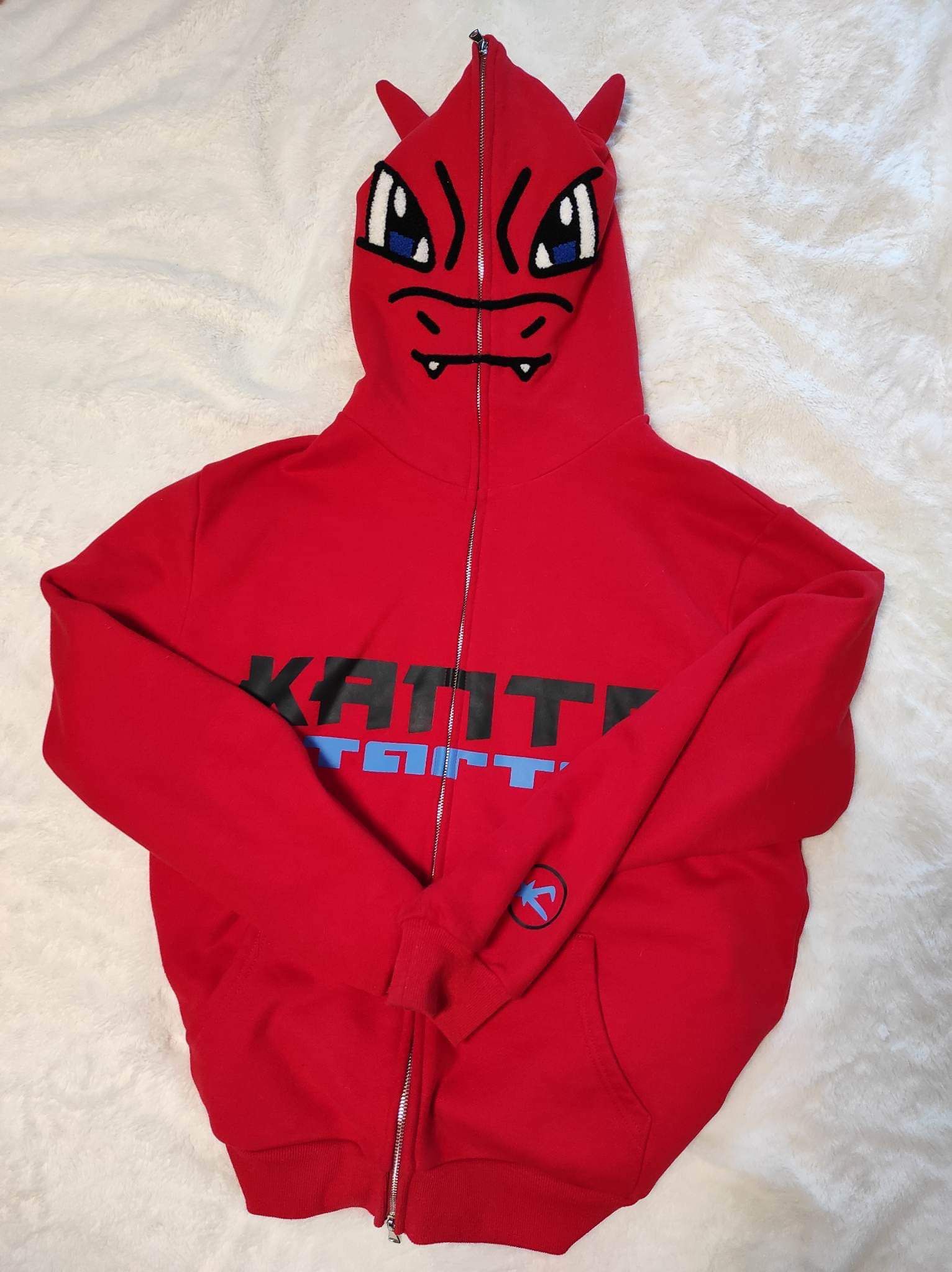 Japanese Brand Kanto Starter Hoodie Streetwear Pokemon RED CHAR | Grailed