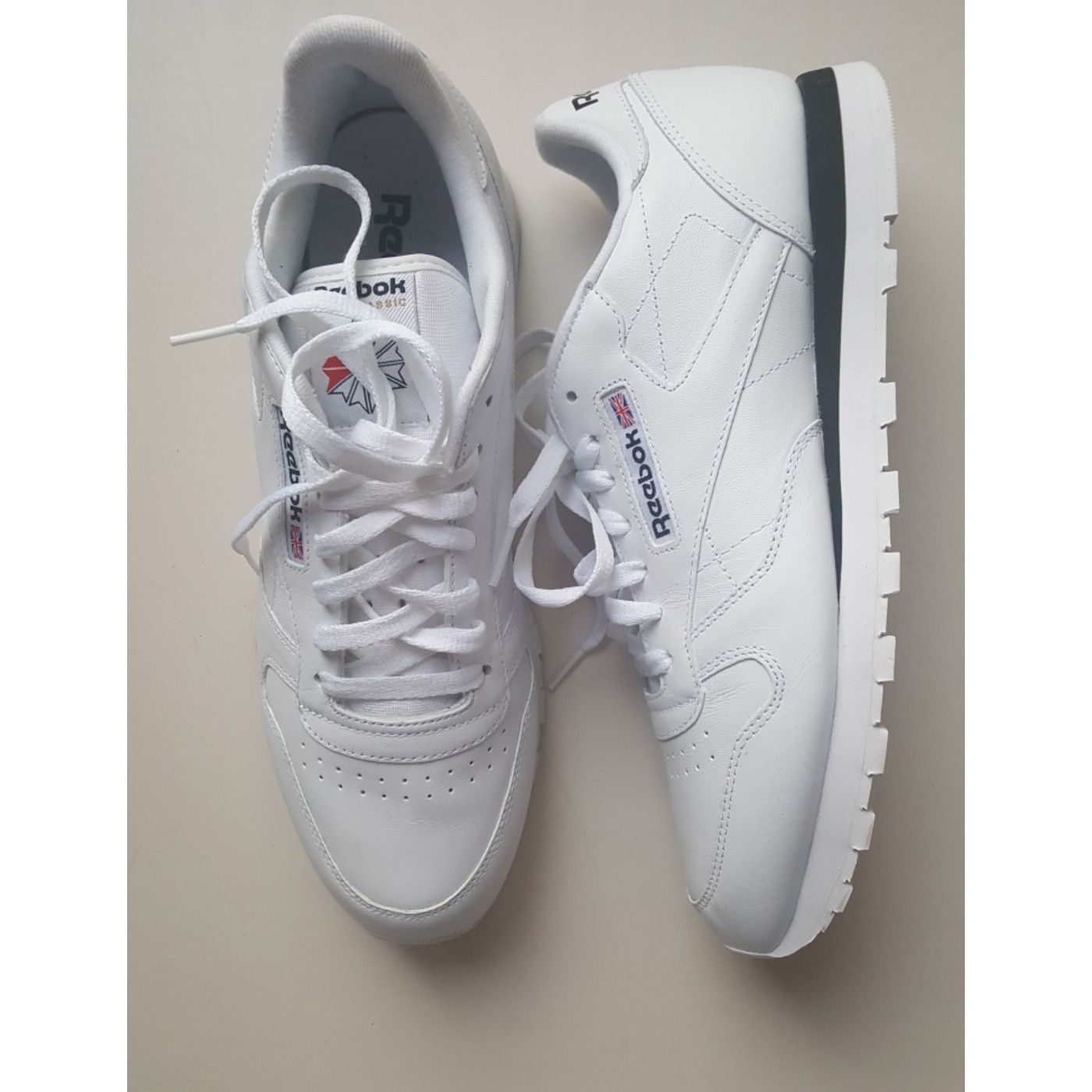 Reebok Classic White Leather Low Top Iconic Sneakers | Grailed