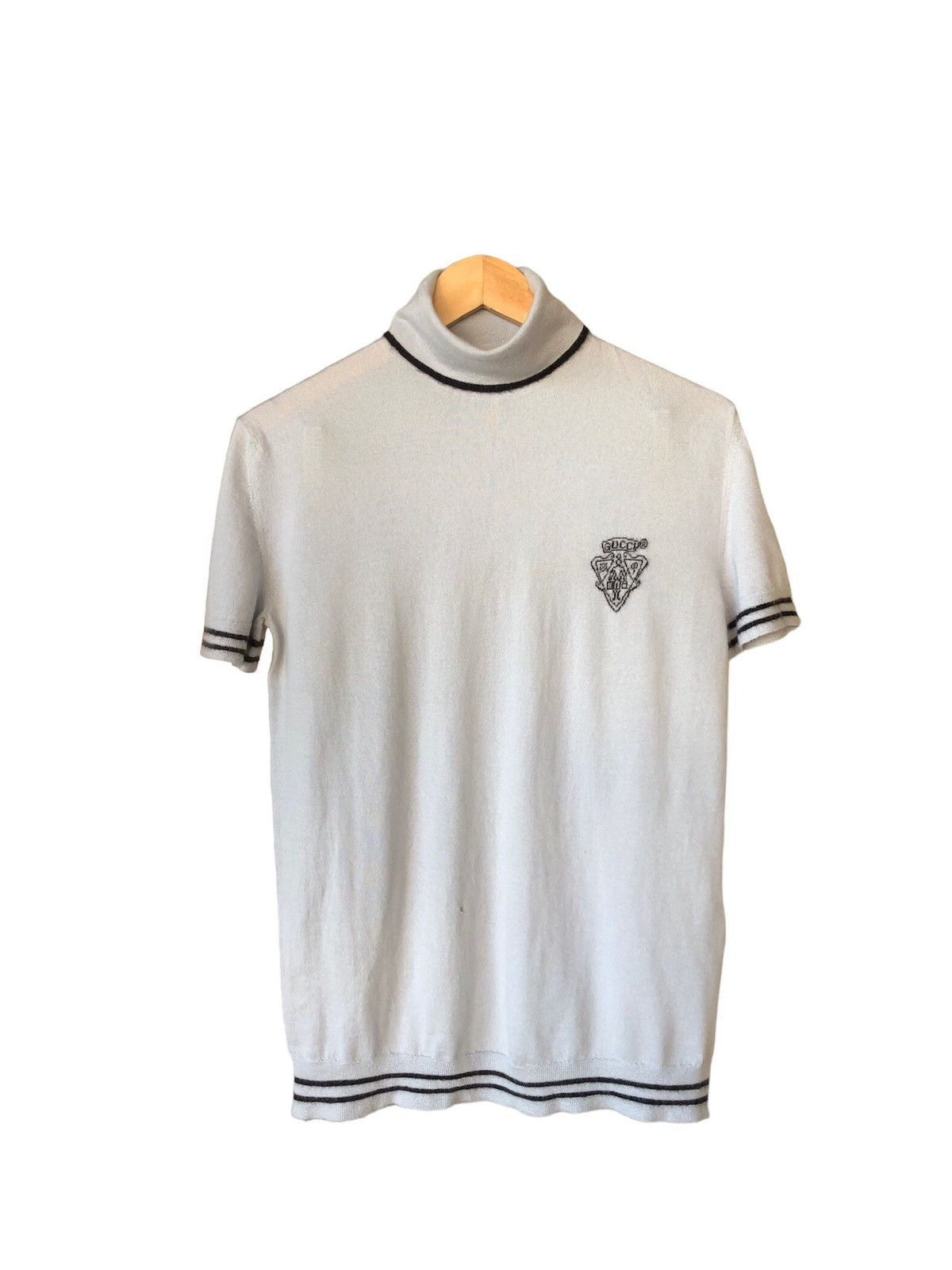 Gucci Vintage Gucci Baby Blue Small Logo Knit Turtle Neck | Grailed